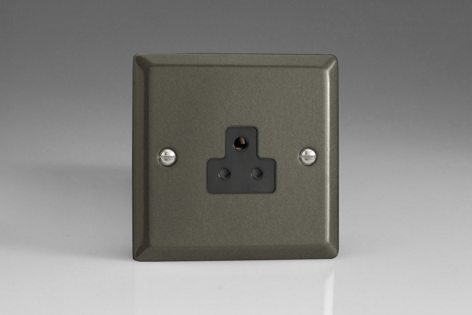 Varilight Classic 1-Gang 2A Round Pin Socket Black Graphite 21 Black ...