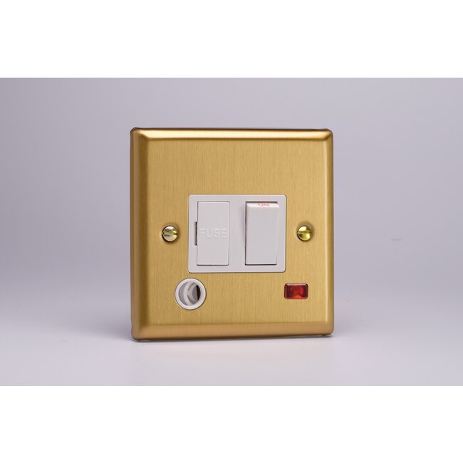 Varilight Classic 13A Switched Fused Spur + Neon + Flex Outlet White ... Varilight Classic 13A Switched Fused Spur + Neon + Flex Outlet White ...