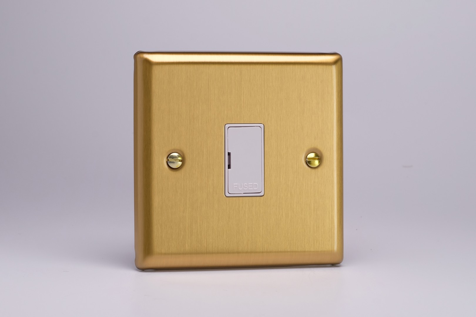 Varilight Classic 13A Unswitched Fused Spur White Brushed Brass White ...