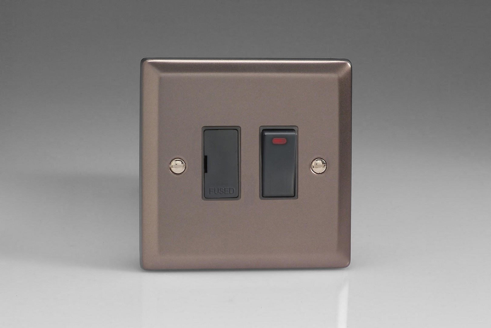 Varilight Classic 13A Switched Fused Spur + Neon Black Pewter Black ... Varilight Classic 13A Switched Fused Spur + Neon Black Pewter Black ...