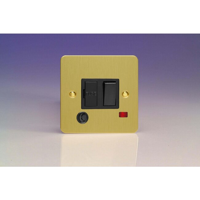 Varilight Ultraflat 13A Switched Fused Spur + Neon + Flex Outlet Black ... Varilight Ultraflat 13A Switched Fused Spur + Neon + Flex Outlet Black ...