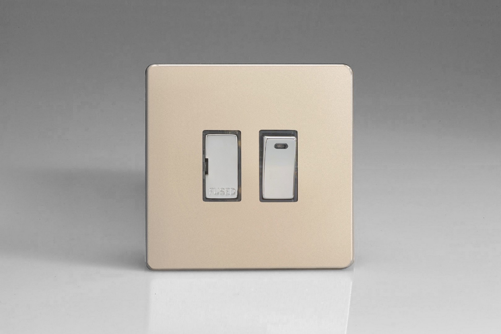 Varilight Screwless 13A Switched Fused Spur + Neon with Metal Inserts ...