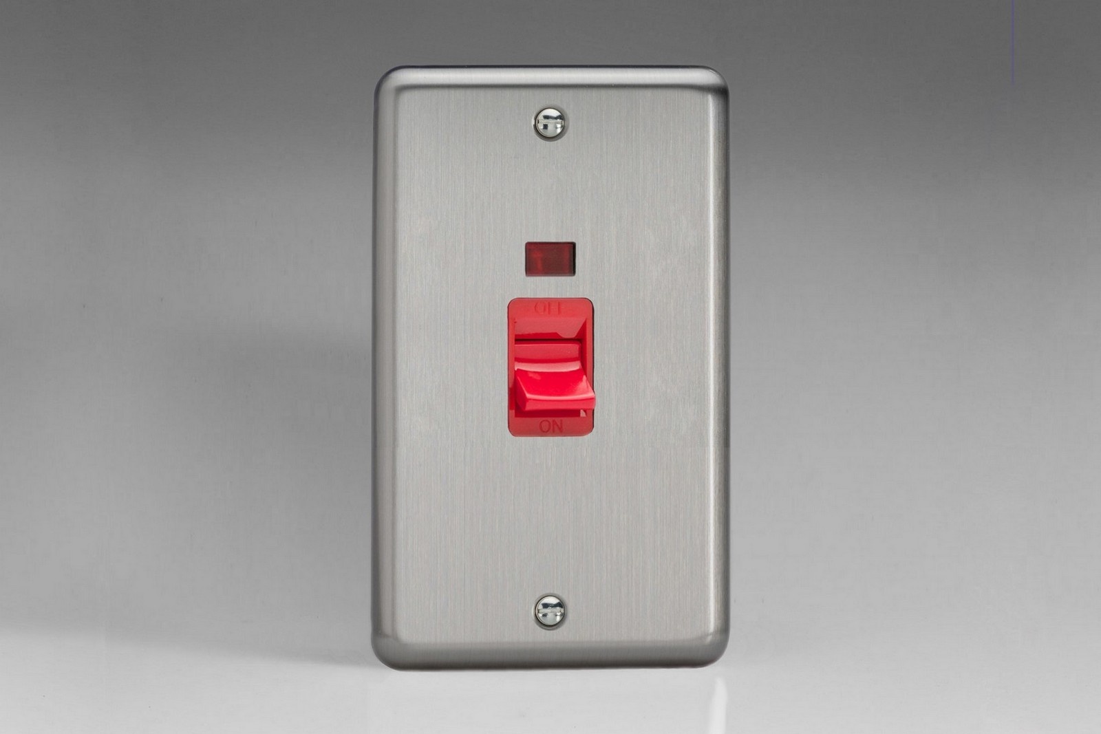 Varilight Classic 45A Cooker Switch + Neon (Vertical Twin Plate, Red ...