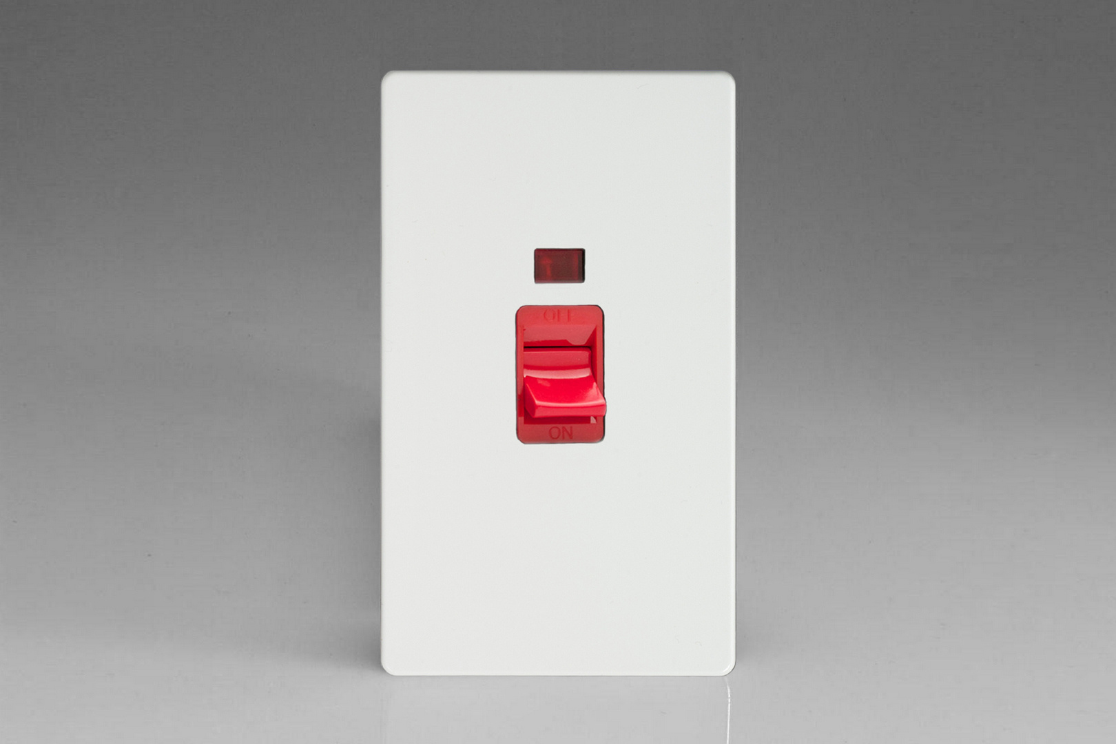 Varilight Screwless 45A Cooker Switch + Neon (Vertical Twin Plate, Red ...