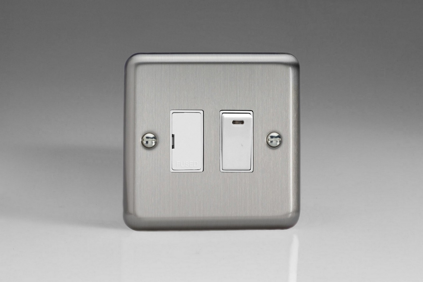 Varilight Classic 13A Switched Fused Spur + Neon White Matt Chrome ... Varilight Classic 13A Switched Fused Spur + Neon White Matt Chrome ...