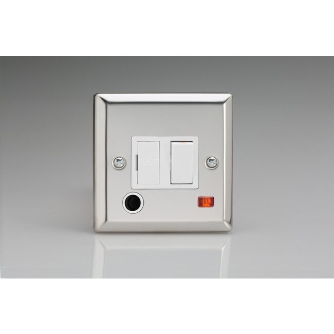 Varilight Classic 13A Switched Fused Spur + Neon + Flex Outlet White ... Varilight Classic 13A Switched Fused Spur + Neon + Flex Outlet White ...