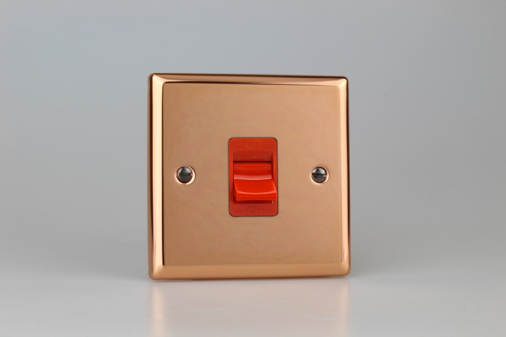 Varilight Urban 45A Cooker Switch (Single Plate, Red Rocker) Red ...