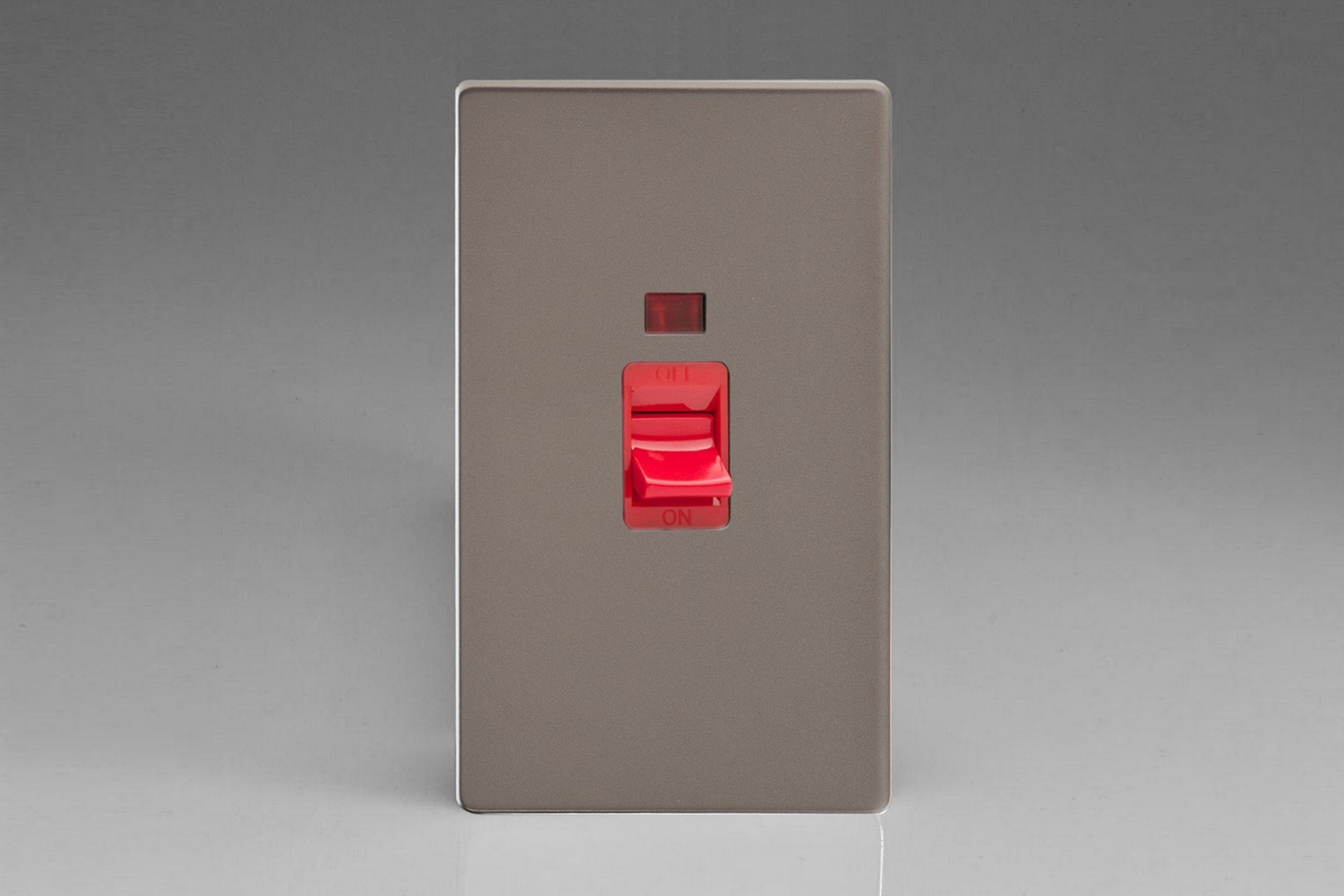 Varilight Screwless 45A Cooker Switch + Neon (Vertical Twin Plate, Red ...