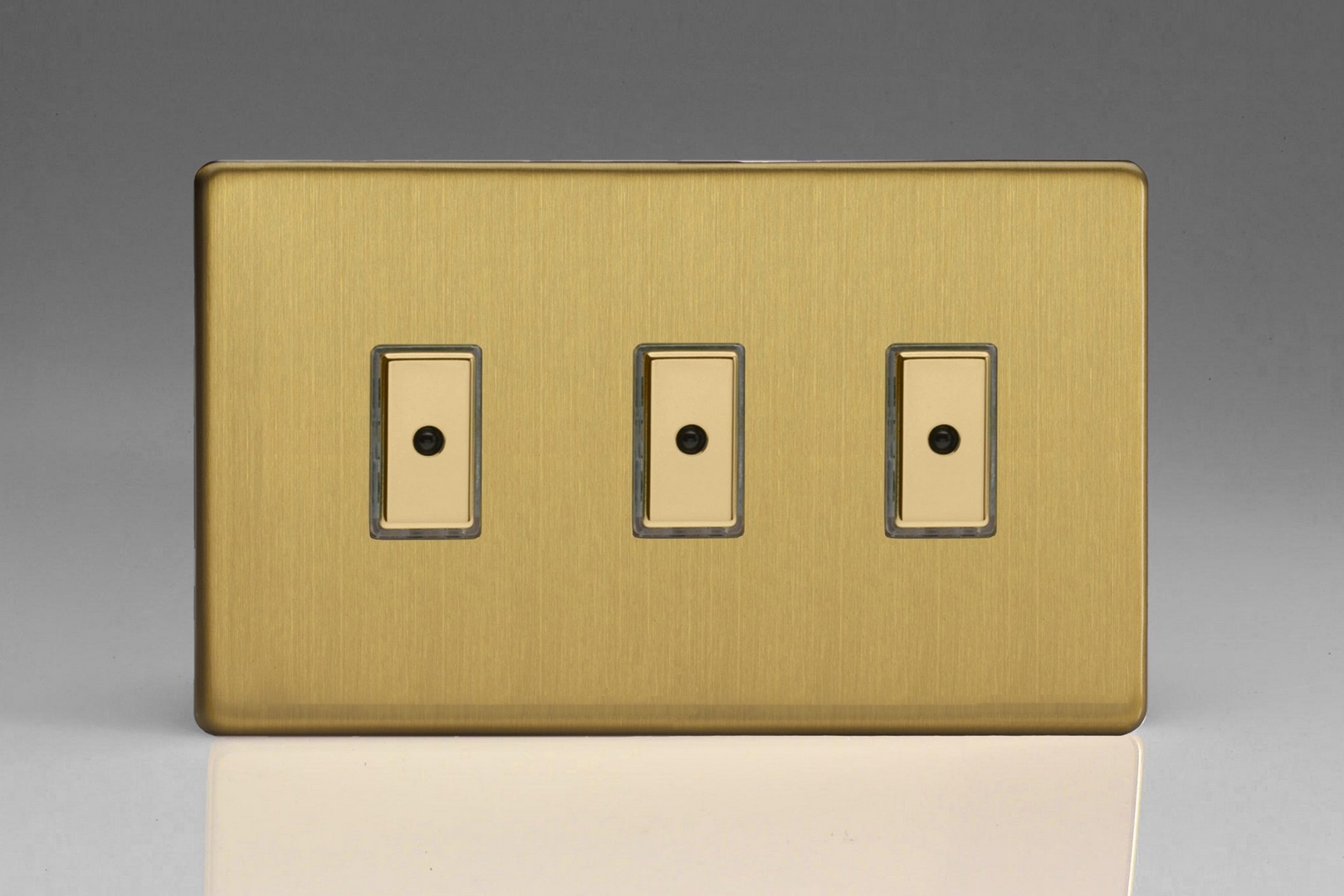 Varilight Screwless 3-Gang 1-Way V-Pro Multi-Point Remote/Tactile Touch ...