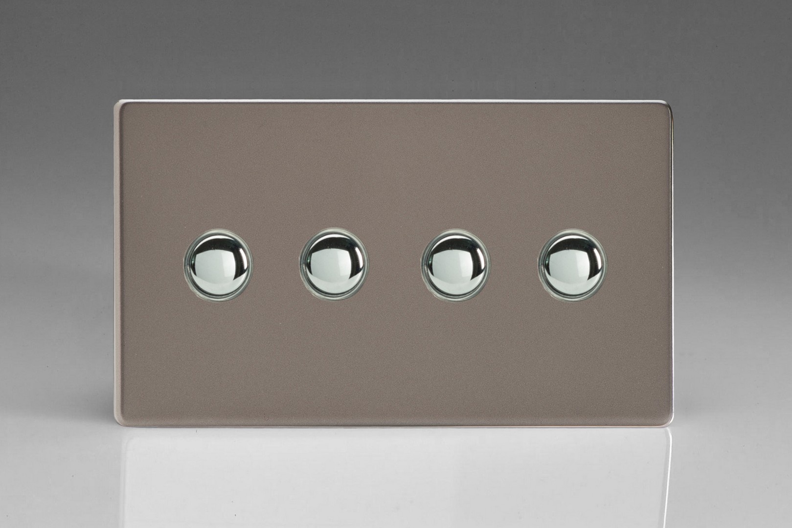 Varilight Screwless 4-Gang 6A 1-Way Push-to-Make Momentary Switch (Twin ...