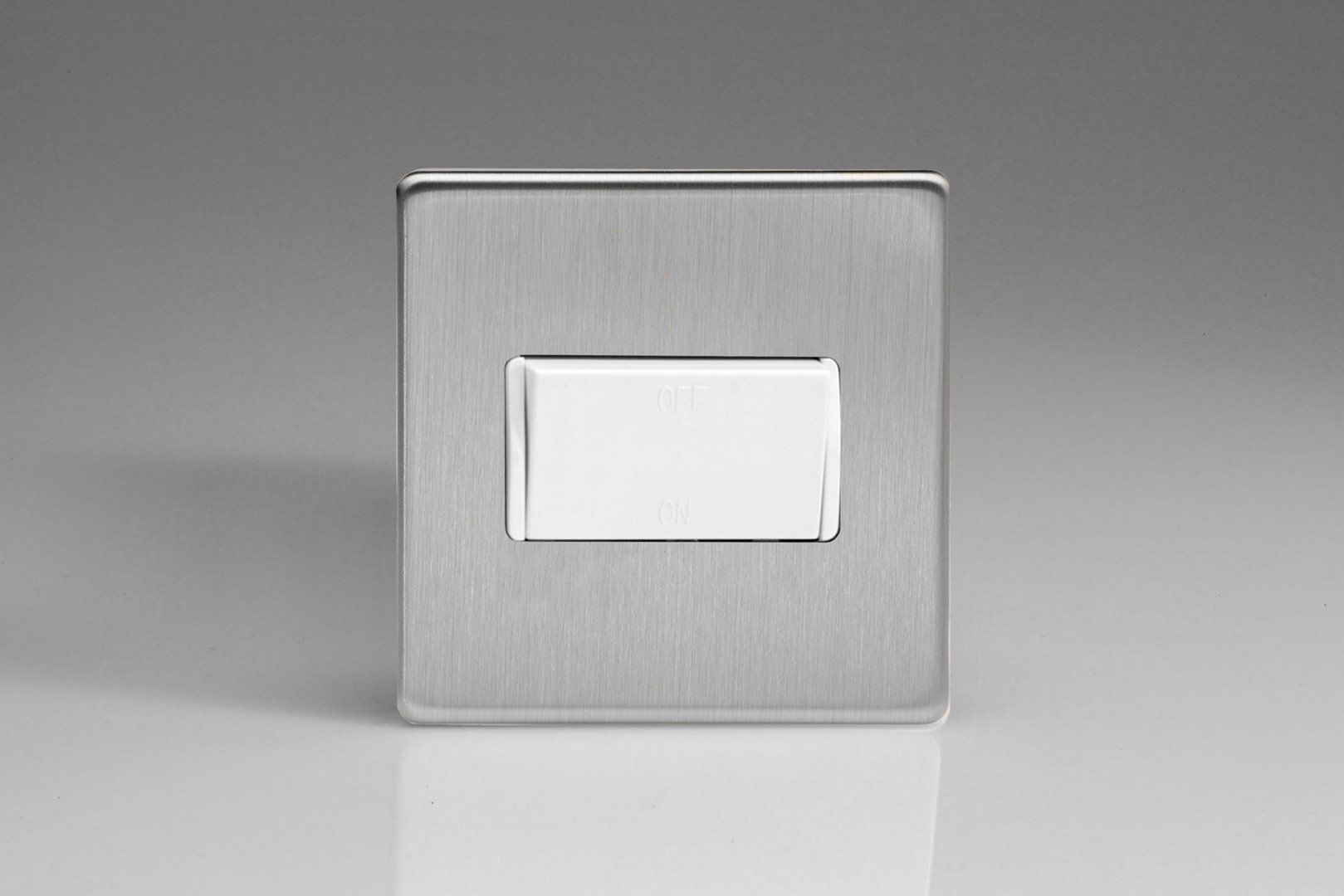 Varilight Screwless 10A Fan Isolating Switch (3 Pole) White Brushed ...