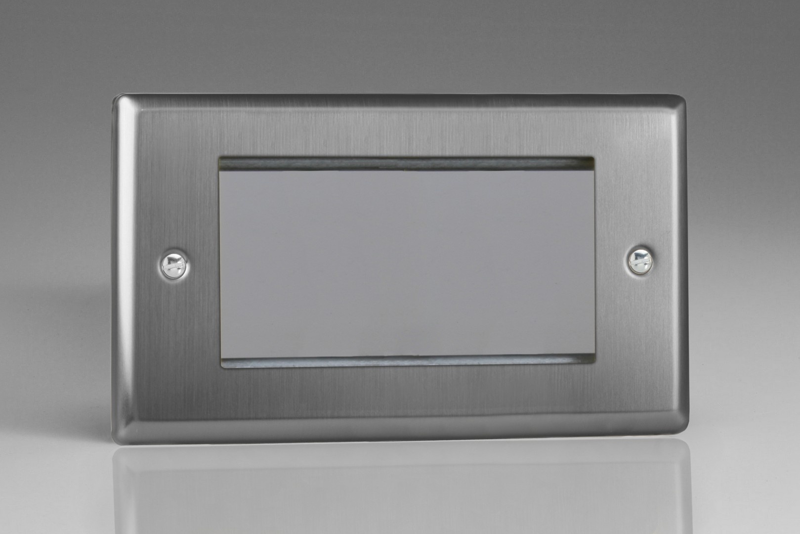 Varilight Classic DataGrid Twin Plate (4 Grid Spaces) Brushed Steel ...