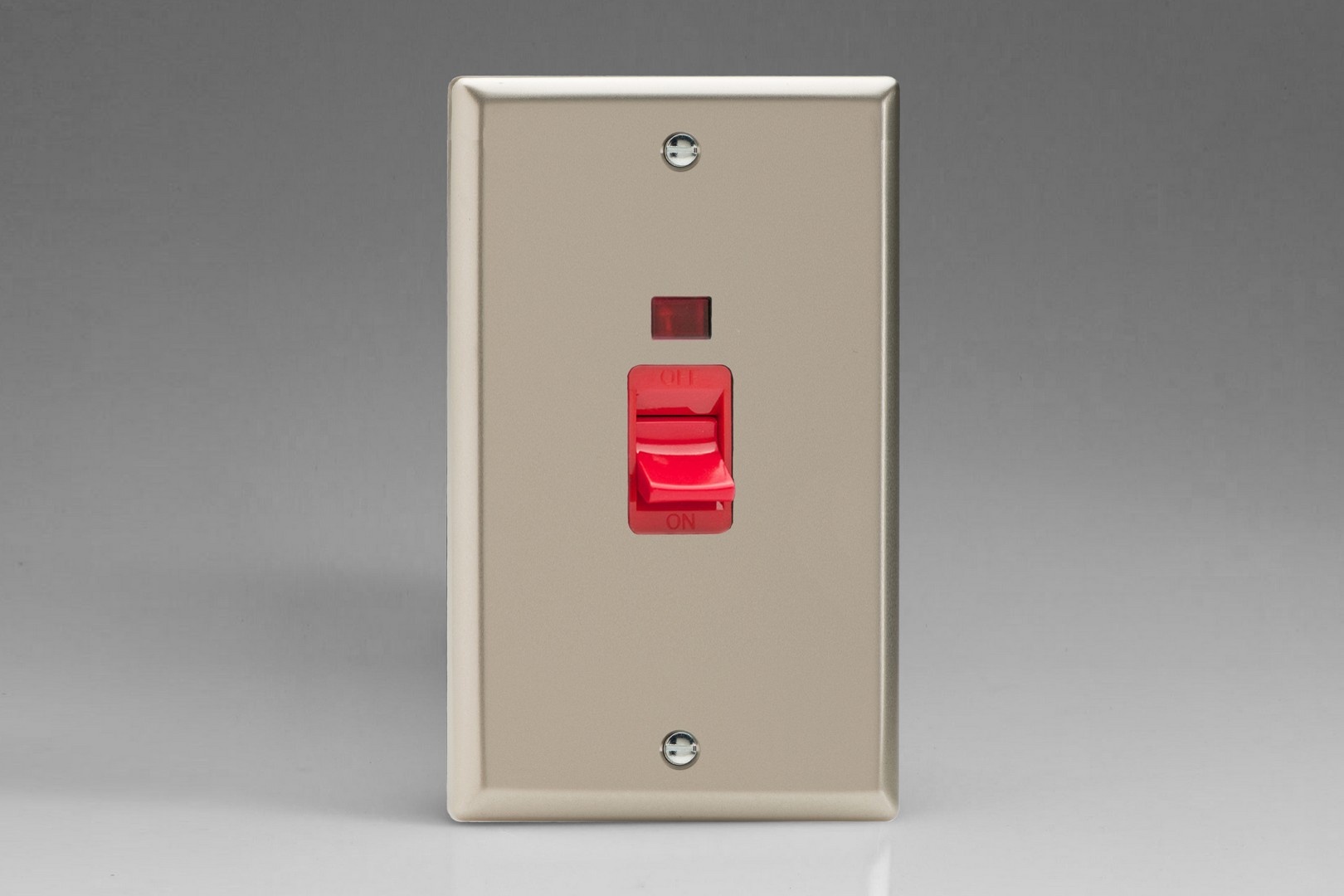 Varilight Classic 45A Cooker Switch + Neon (Vertical Twin Plate, Red ... Varilight Classic 45A Cooker Switch + Neon (Vertical Twin Plate, Red ...