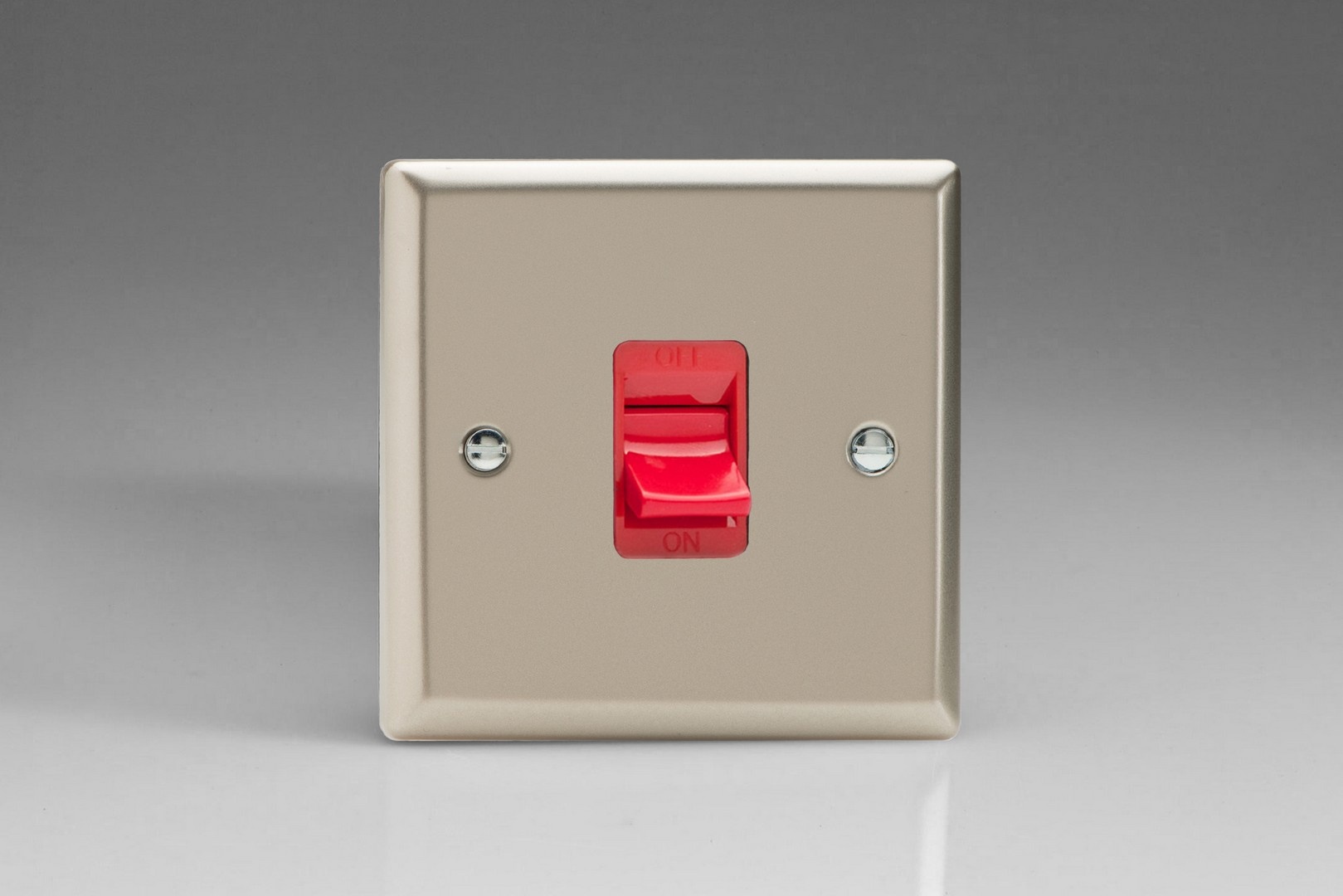 Varilight Classic 45A Cooker Switch (Single Plate, Red Rocker) Red ...
