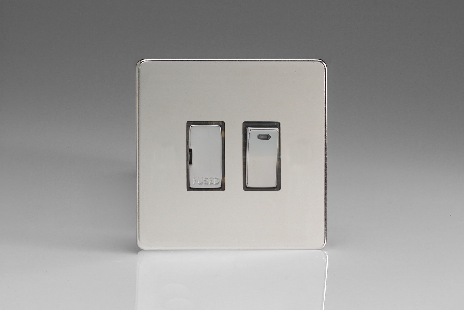 Varilight Screwless 13A Switched Fused Spur + Neon with Metal Inserts ... Varilight Screwless 13A Switched Fused Spur + Neon with Metal Inserts ...