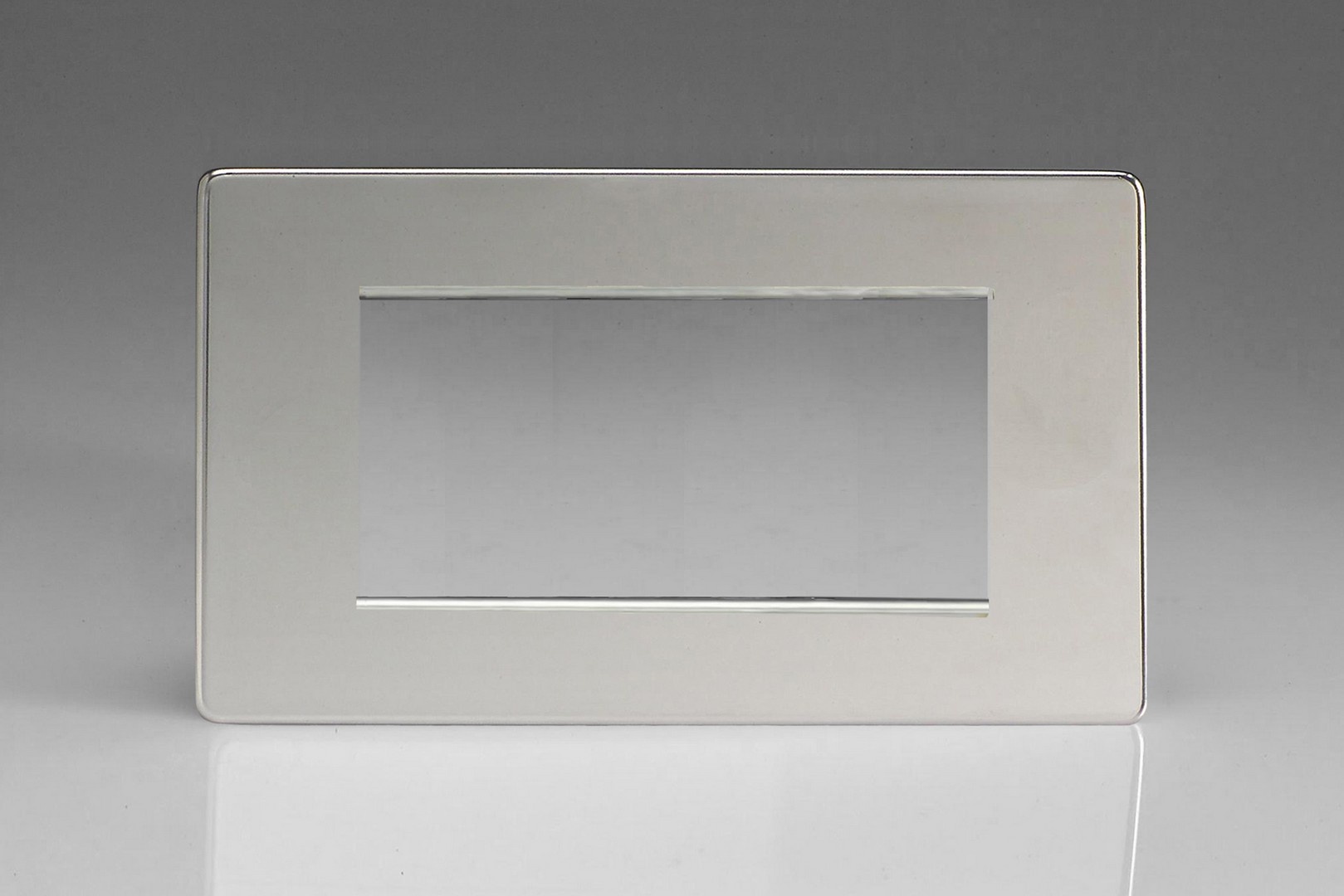 Varilight Screwless DataGrid Twin Plate (4 Grid Spaces) Polished Chrome ...