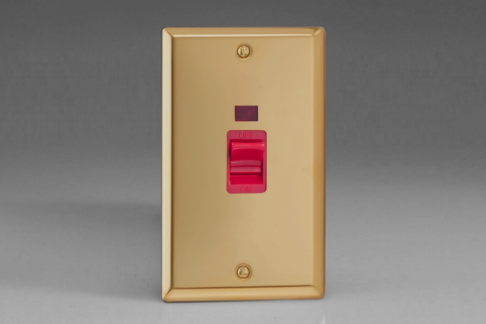 Varilight Classic 45A Cooker Switch + Neon (Vertical Twin Plate, Red ...