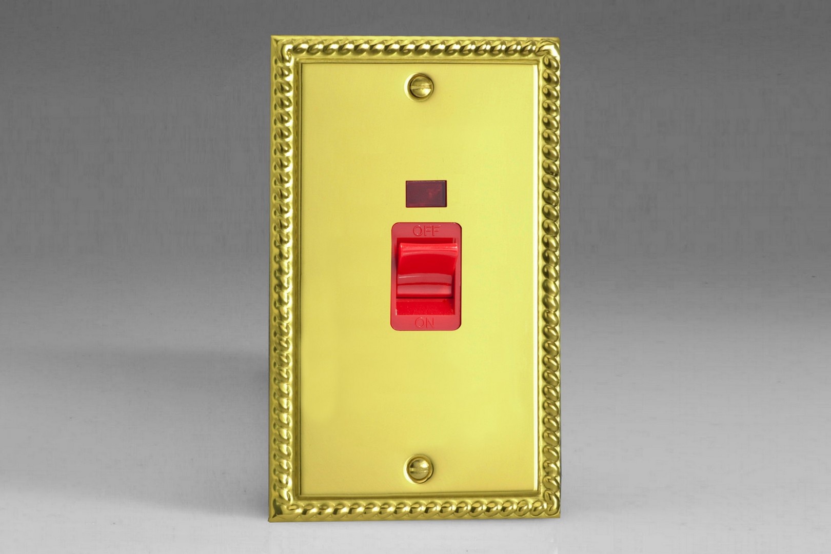 Varilight Classic 45A Cooker Switch + Neon (Vertical Twin Plate, Red ...