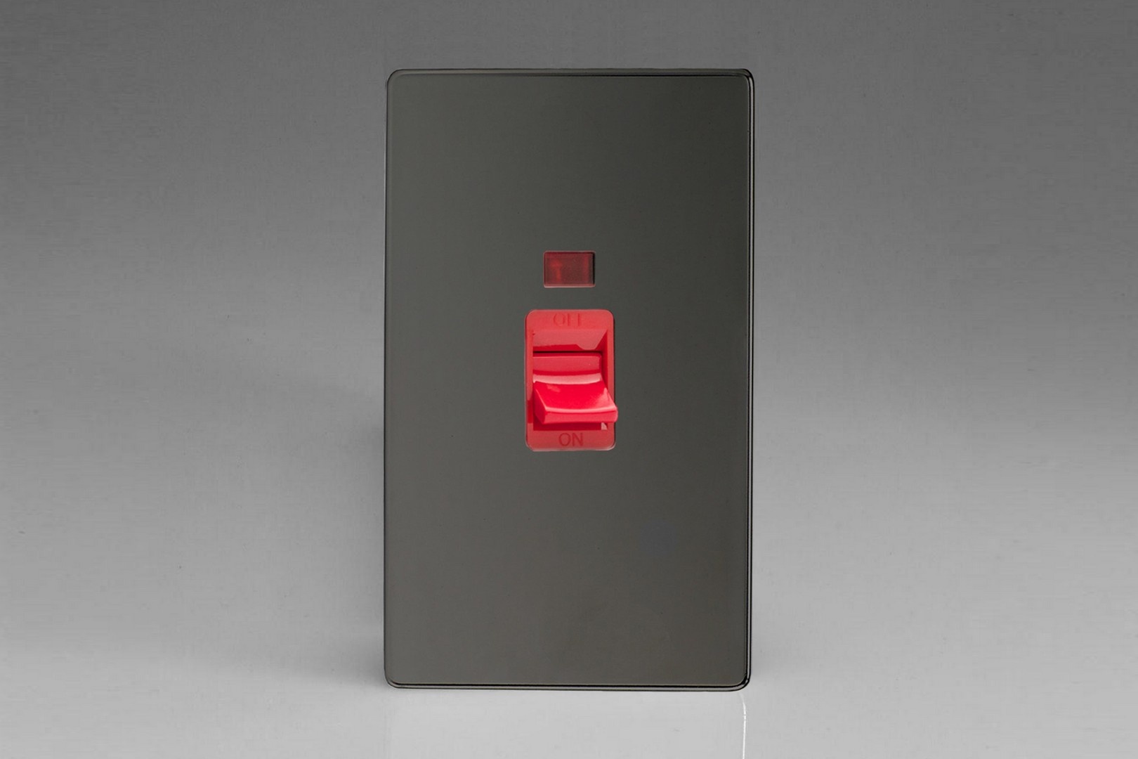 Varilight Screwless 45A Cooker Switch + Neon (Vertical Twin Plate, Red ...