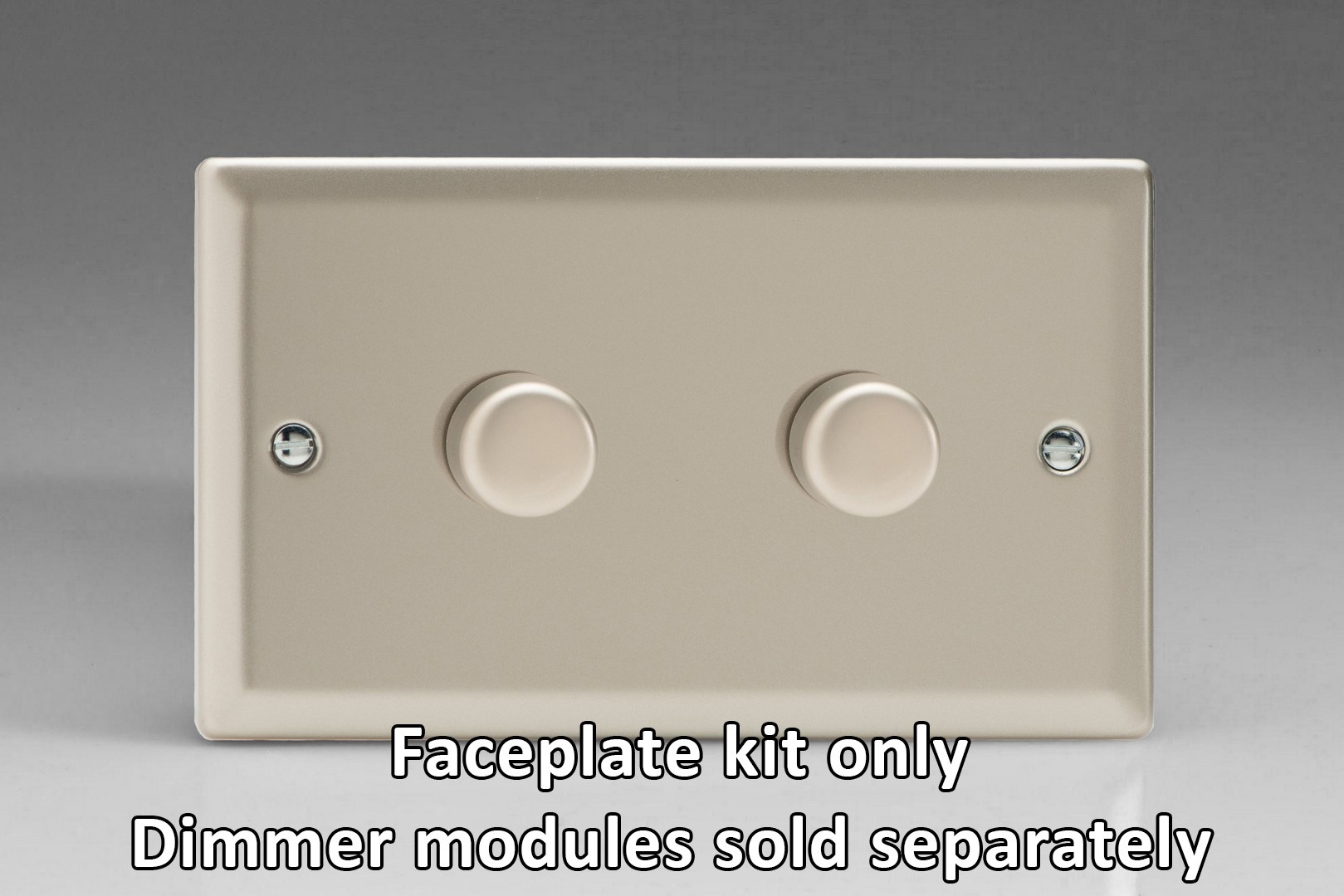 Varilight Classic 2-Gang Matrix Kit For Rotary Dimmers (Twin Plate) Matrix Satin Satin Chrome ...