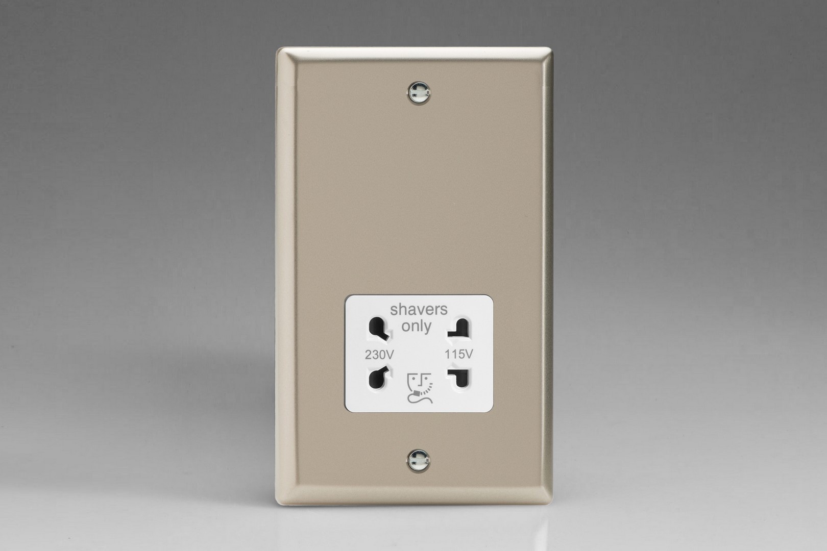 Varilight Classic Dual Voltage Shaver Socket 230V/115V White Satin ...