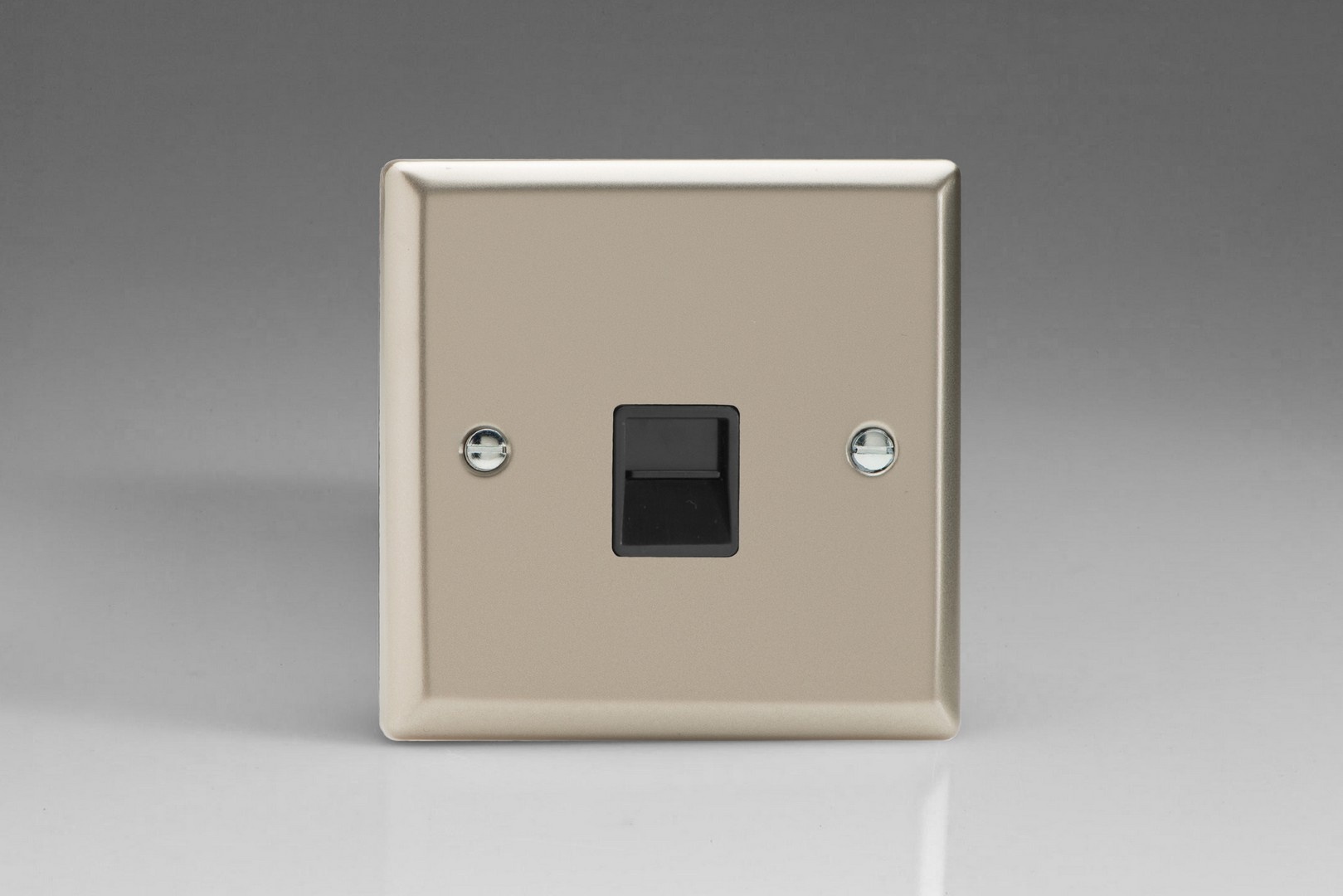 Varilight Classic 1-Gang Telephone Master Socket Black Satin Black ...