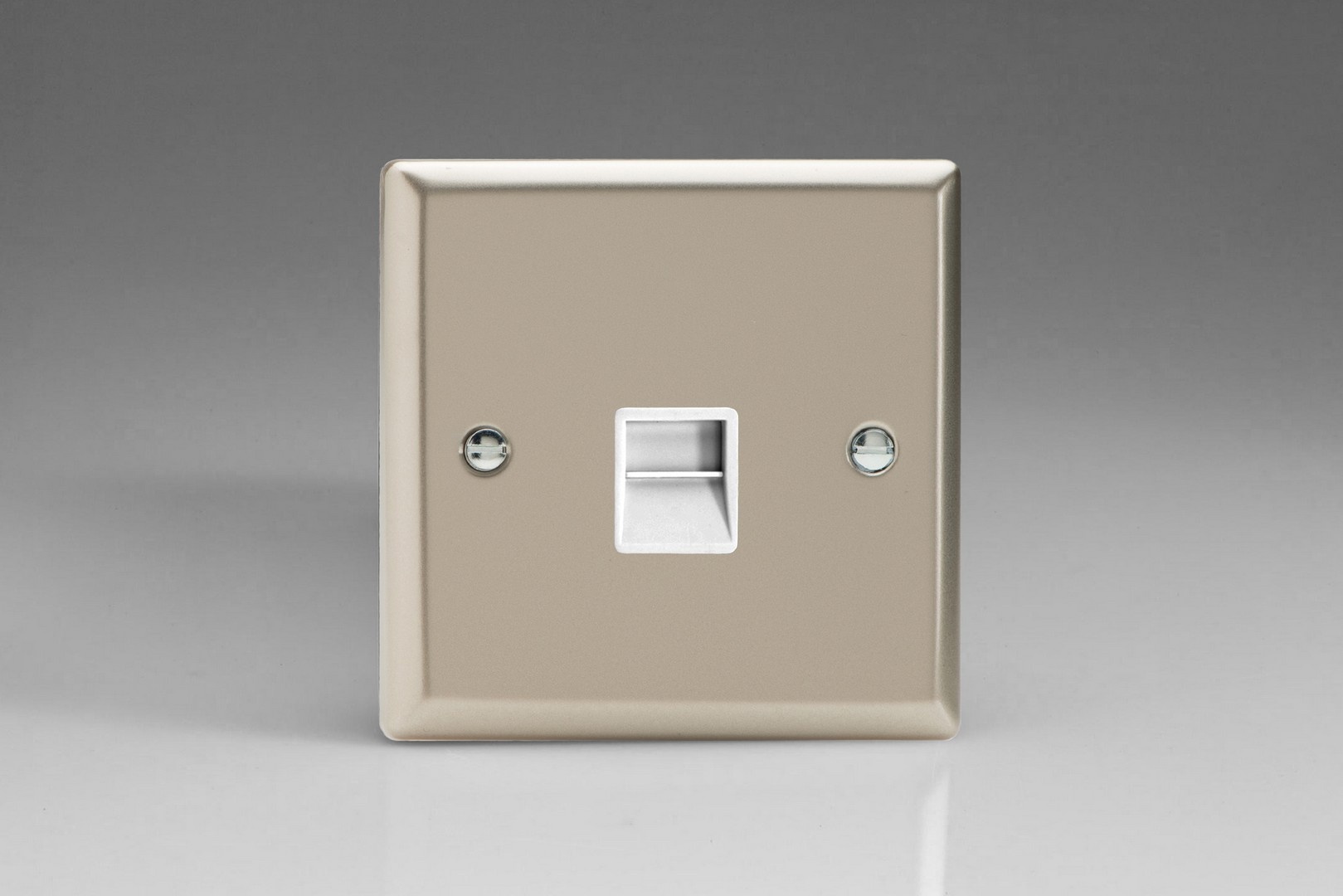 Varilight Classic 1-Gang Telephone Master Socket White Satin White ...