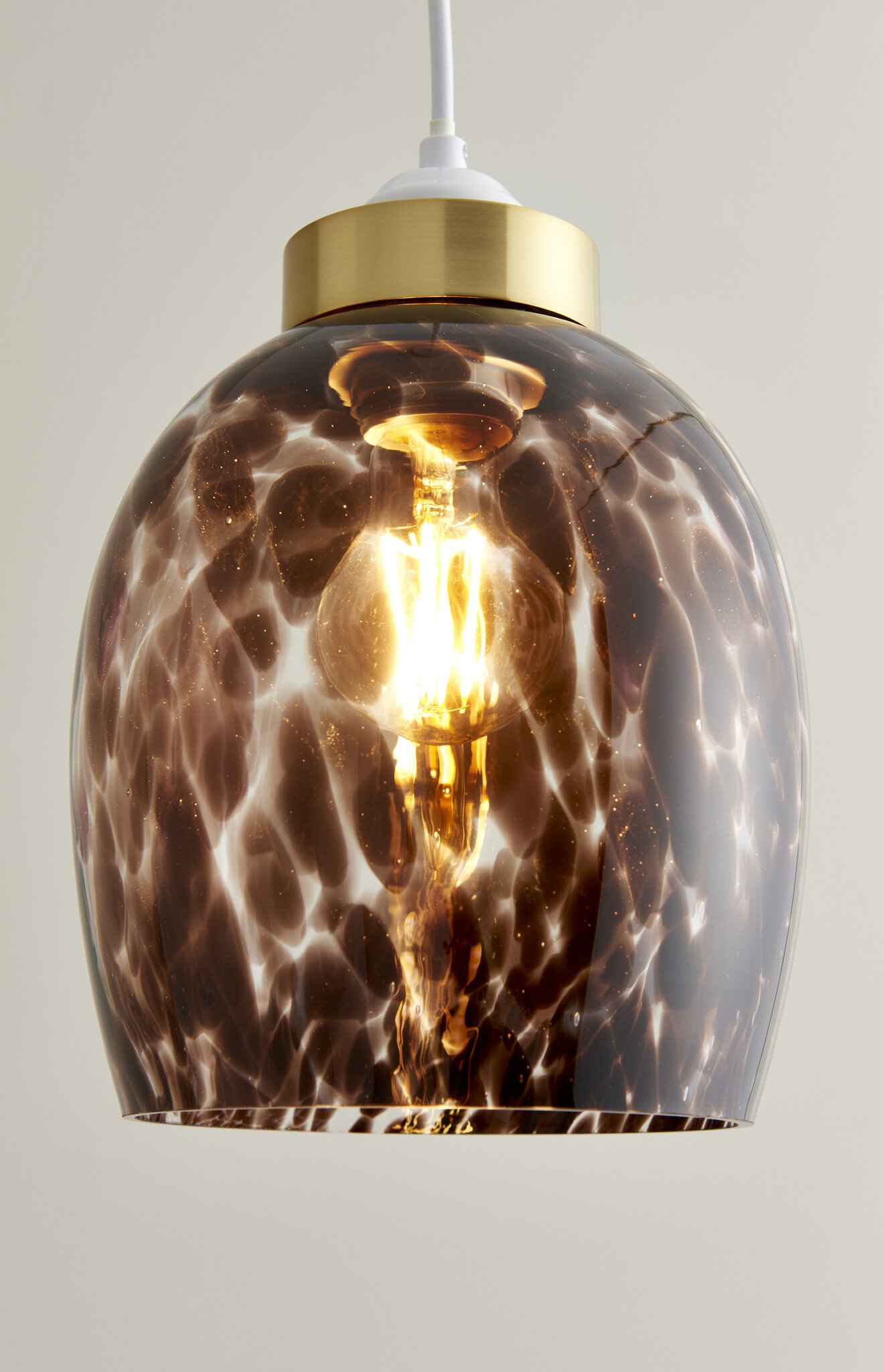 Lilo 1lt Pendant Brown Tortoise - The Factory Shop - Poole Lighting