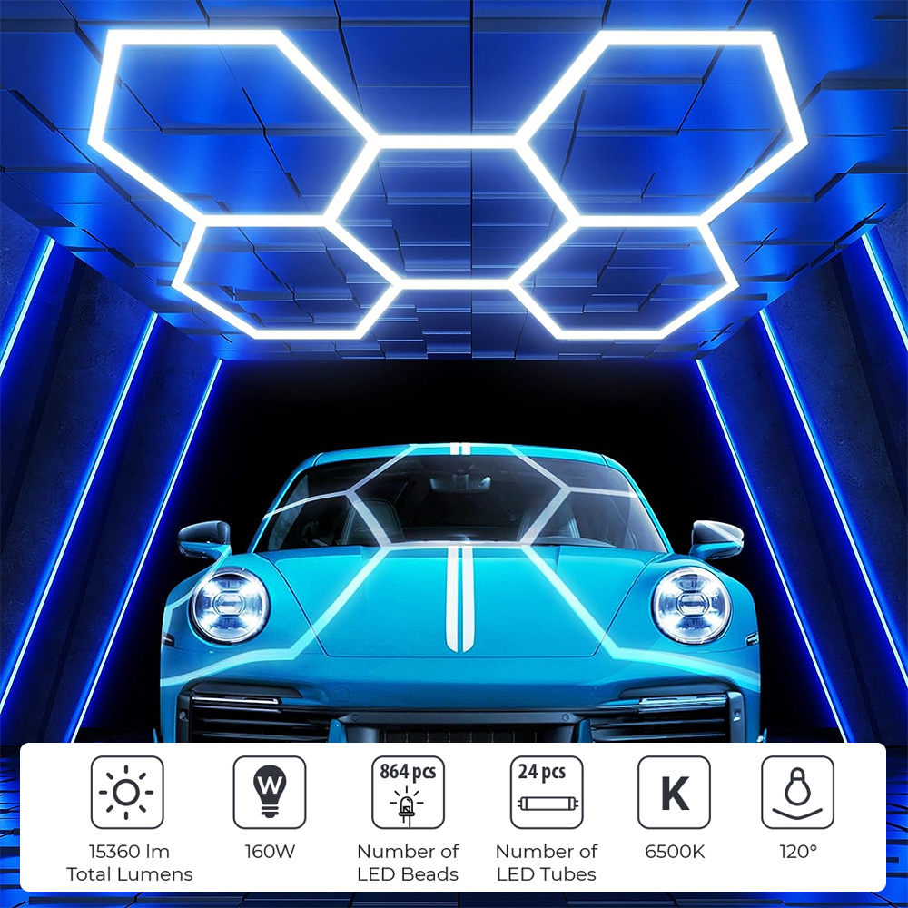 160W LED Car Showroom Lights 6500K 24pcs Set 2375mm x 1645mm - The ...