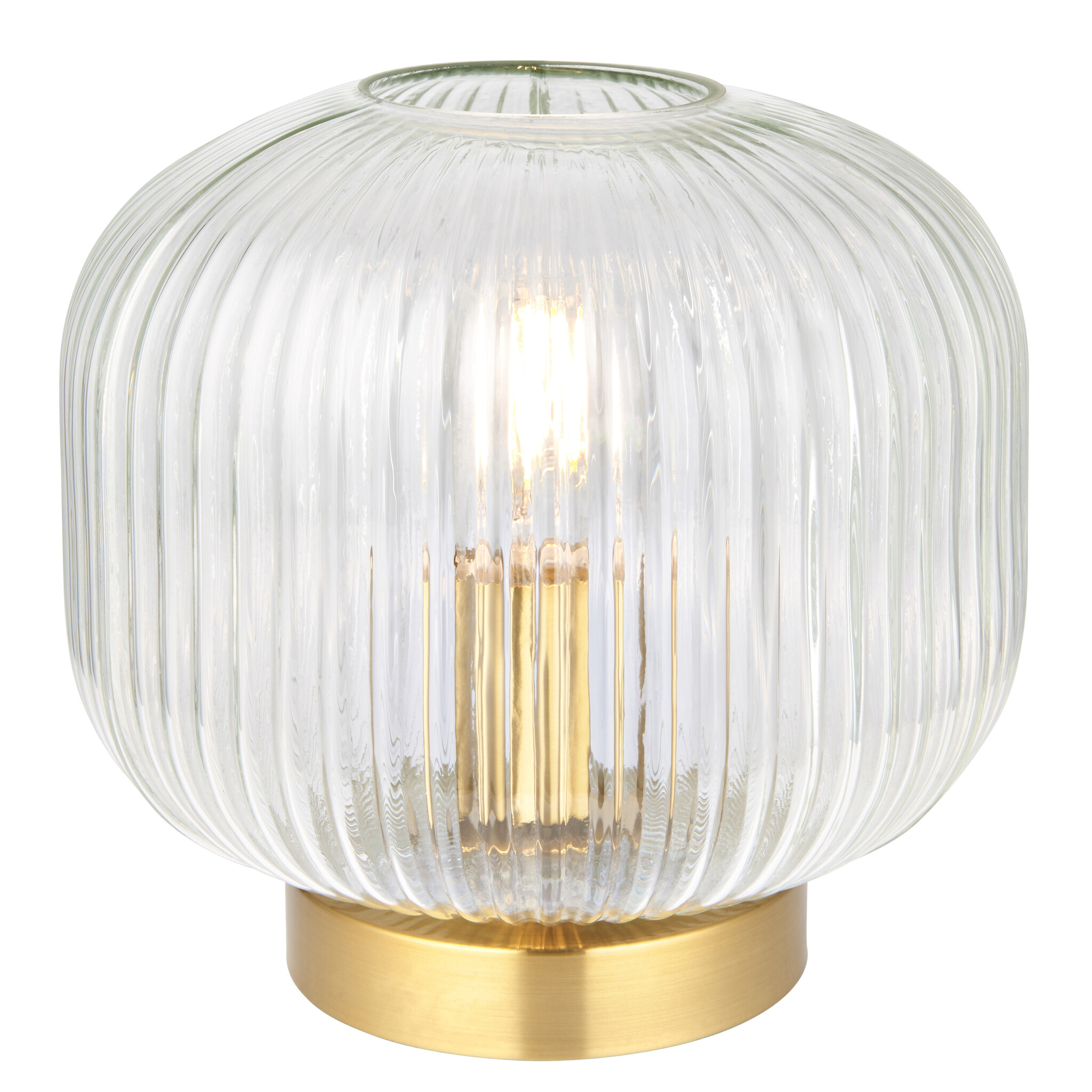 Lena 1lt Table Glass/Brass - The Factory Shop - Poole Lighting
