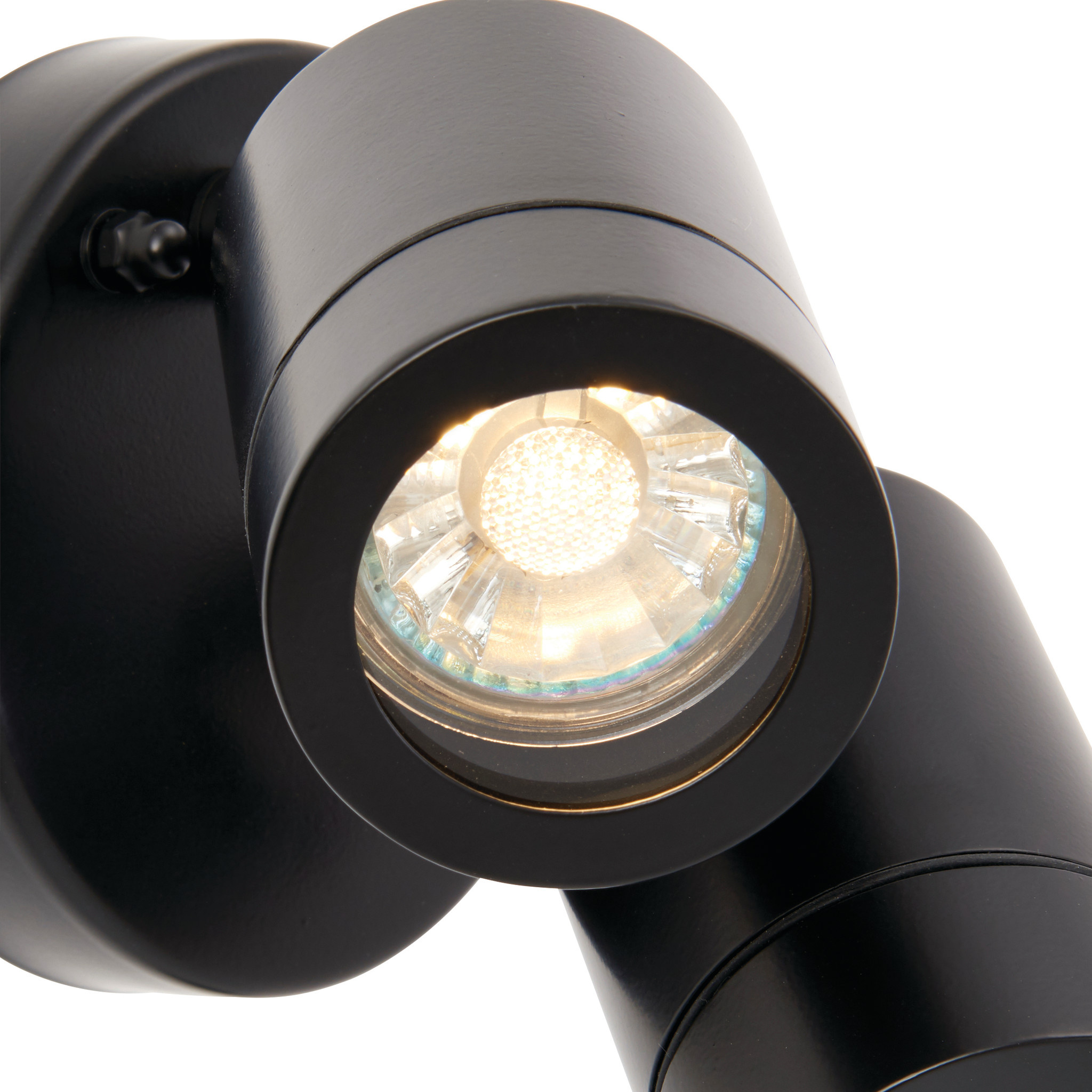 Palin 2lt spot wall IP44 7W Matt Black - The Factory Shop - Poole Lighting