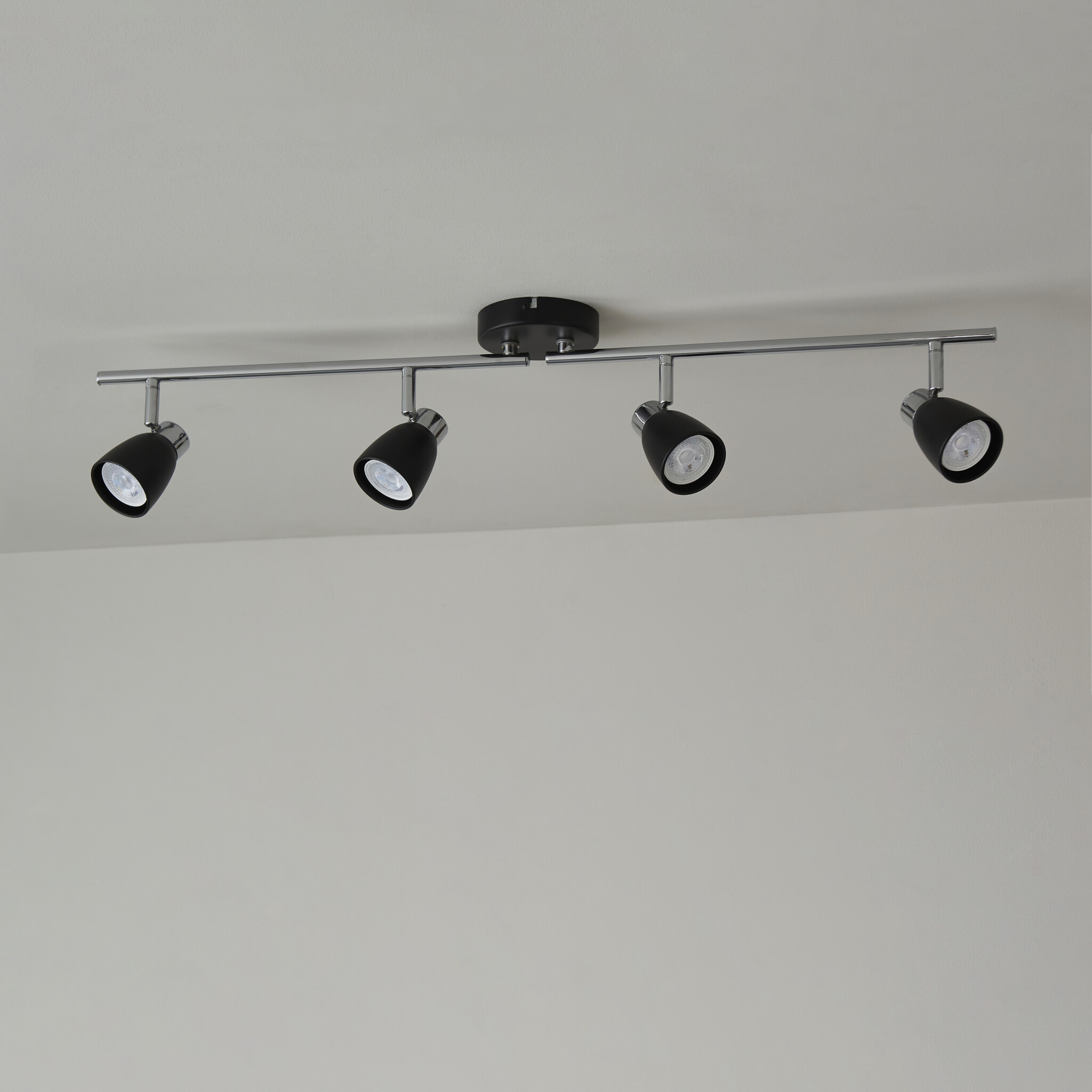 Alto 4 Light spotlight bar black - The Factory Shop - Poole Lighting
