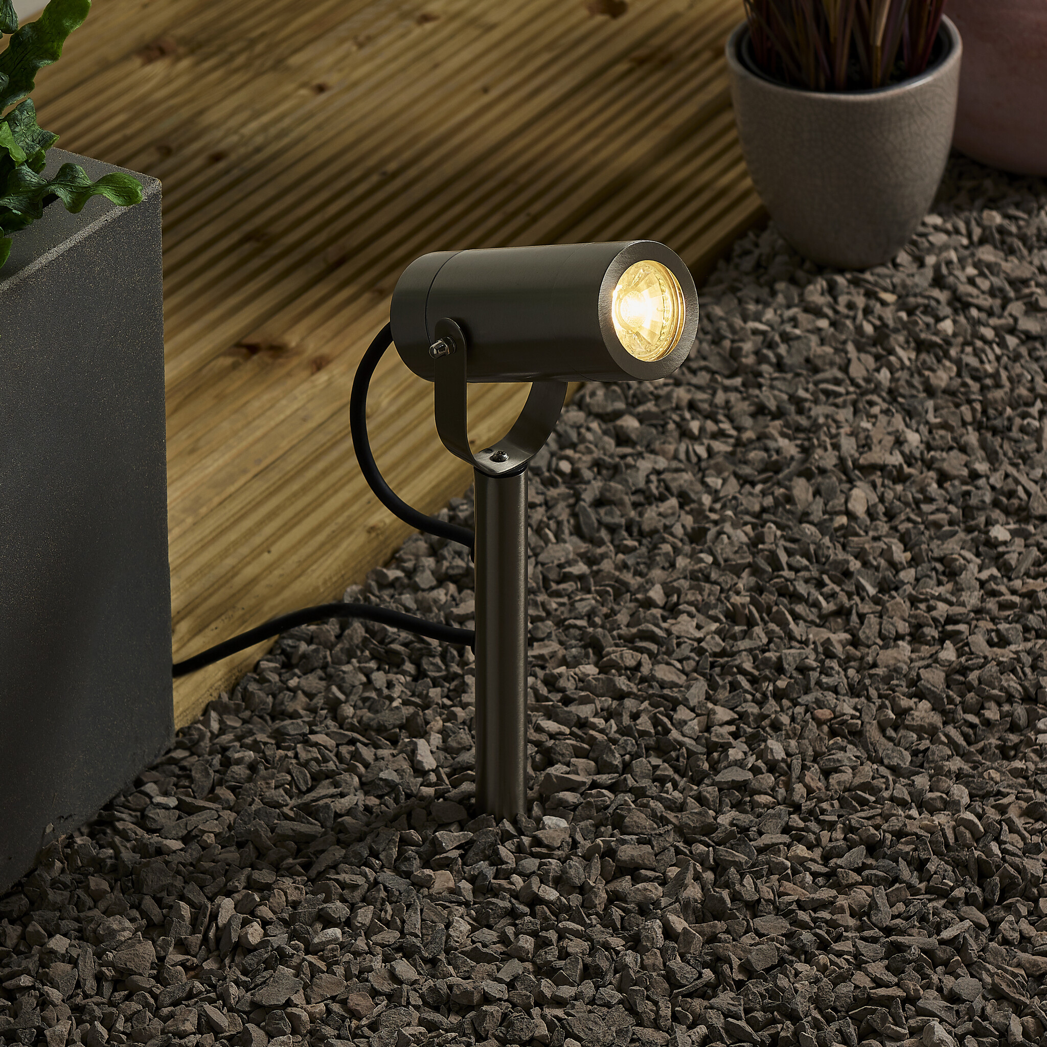 Atom 1lt Spike Steel - Poole Lighting Factory Shop - The Factory Shop ...
