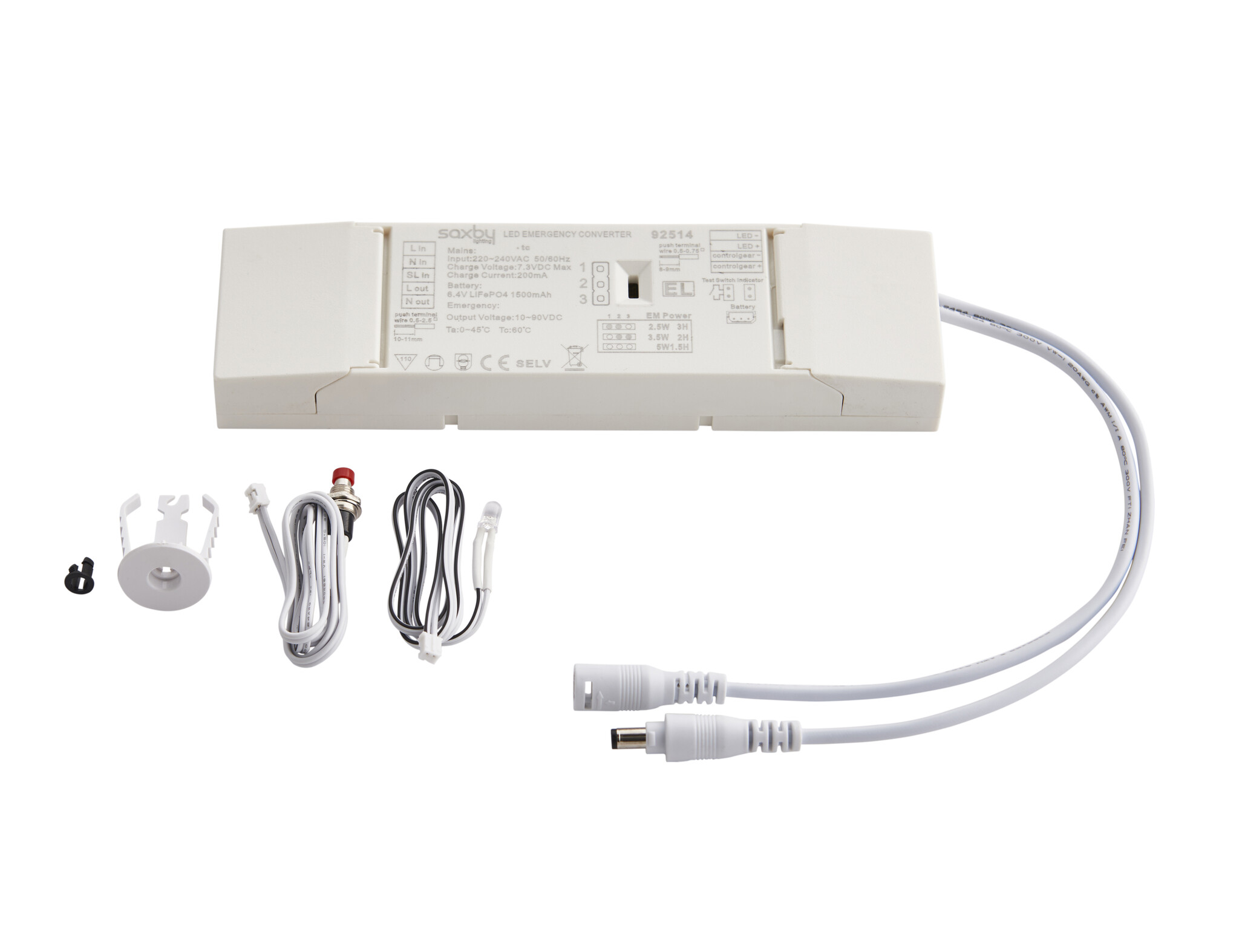 Emergency LED conversion kit EM accessory - gloss white pc - The ...