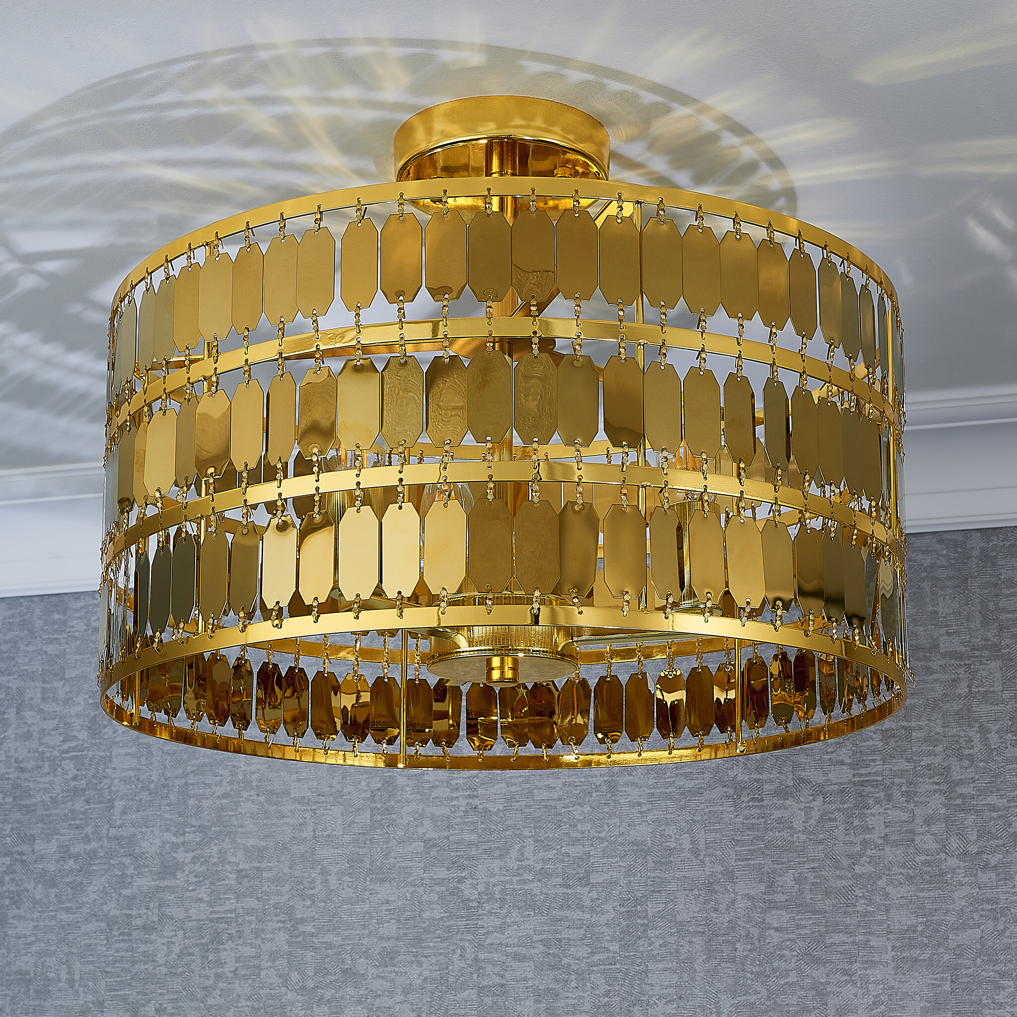 Eldora 3lt flush - Gold - The Factory Shop - Poole Lighting