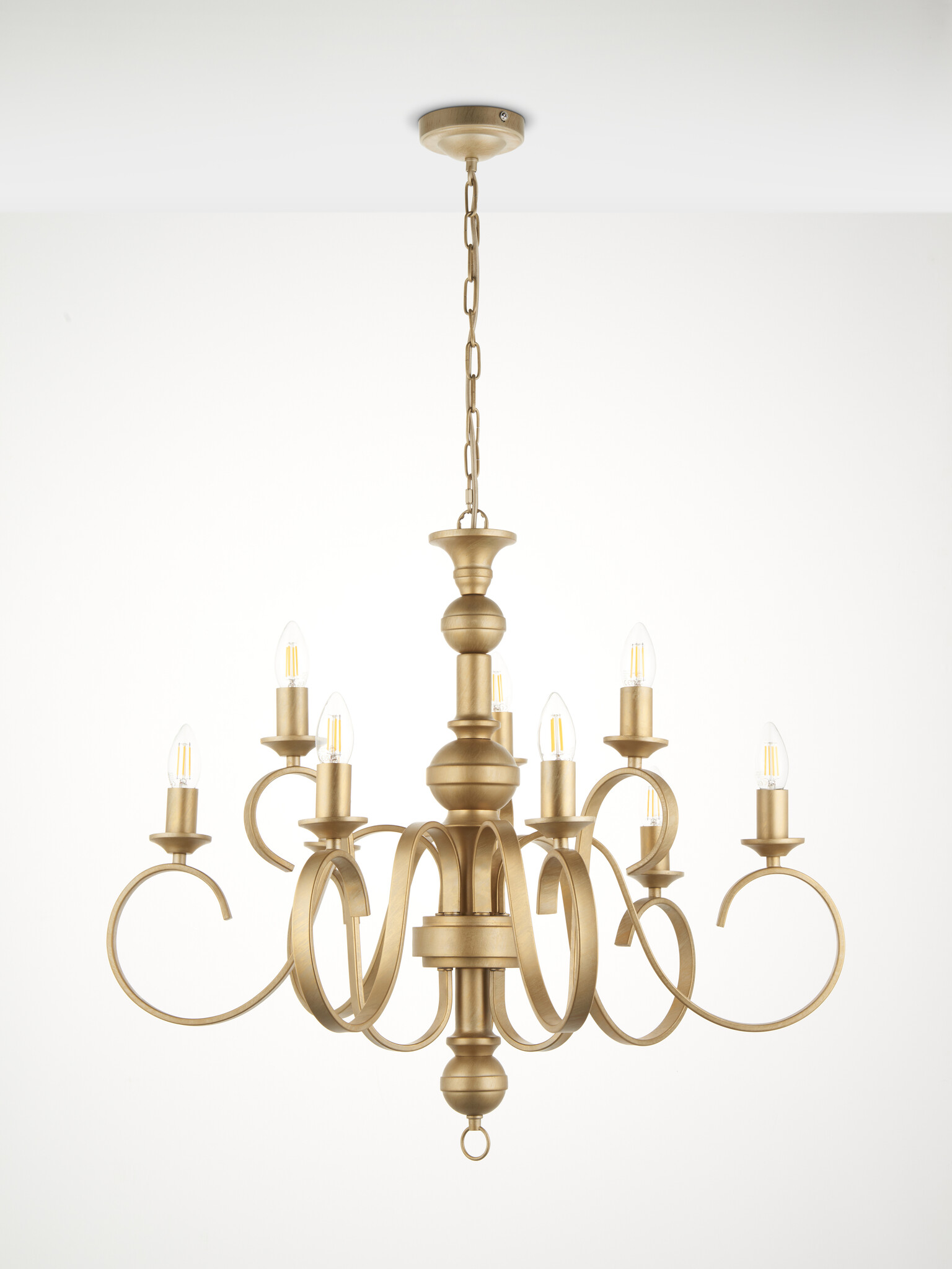 Carlita XL 9lt Pendant Gold - The Factory Shop - Poole Lighting