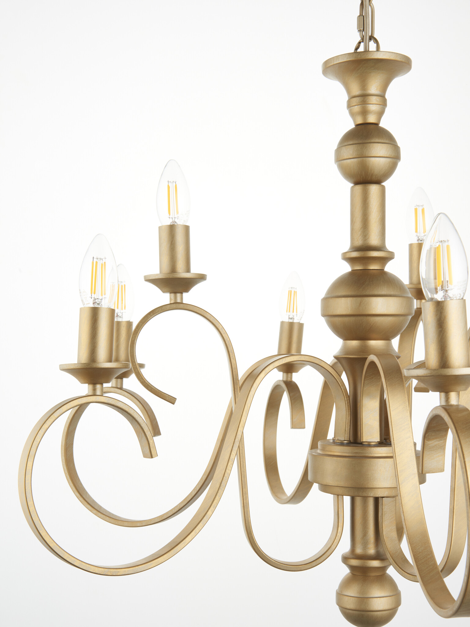 Carlita XL 9lt Pendant Gold - The Factory Shop - Poole Lighting