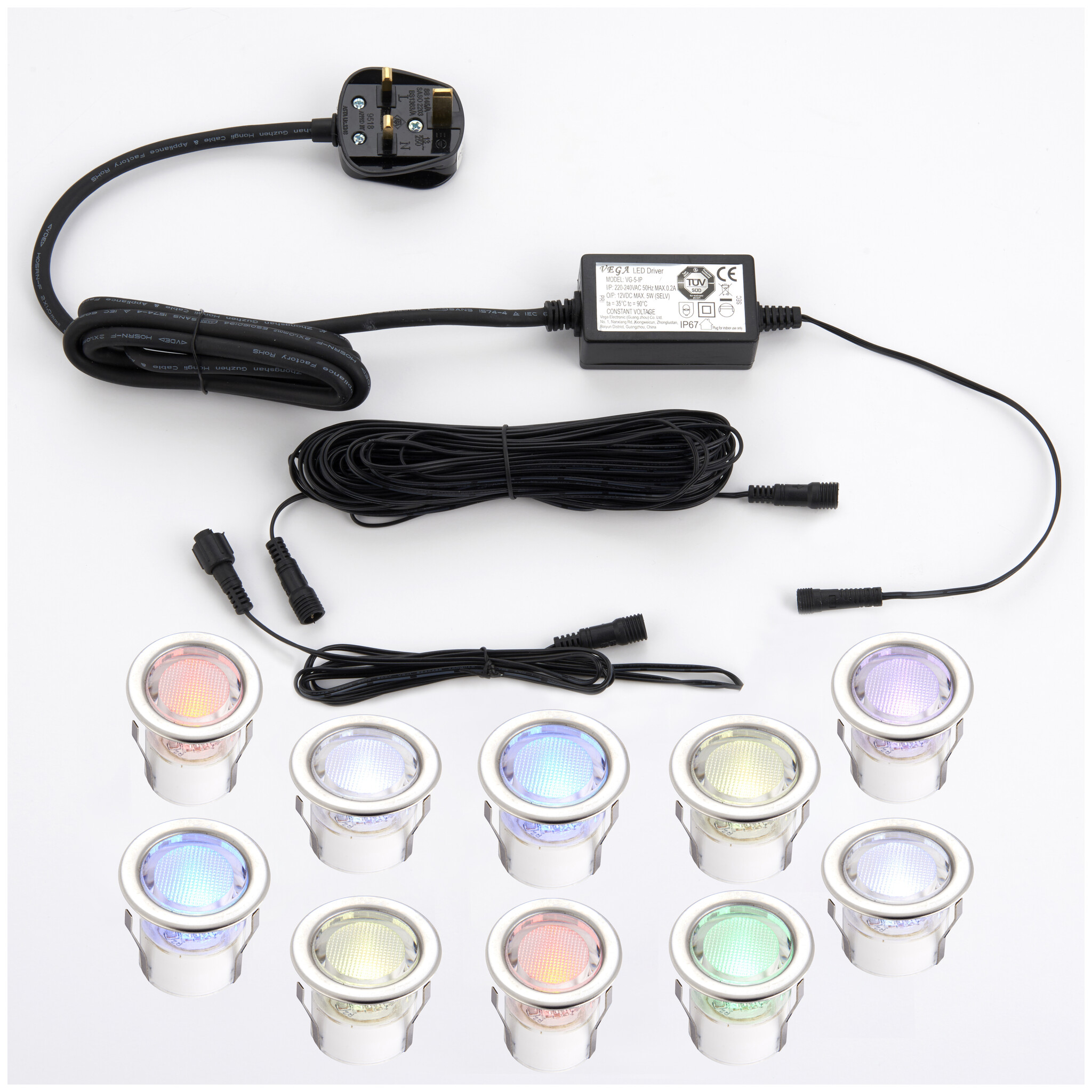 Coldstrip RGB Recessed Lights - The Factory Shop - Poole Lighting