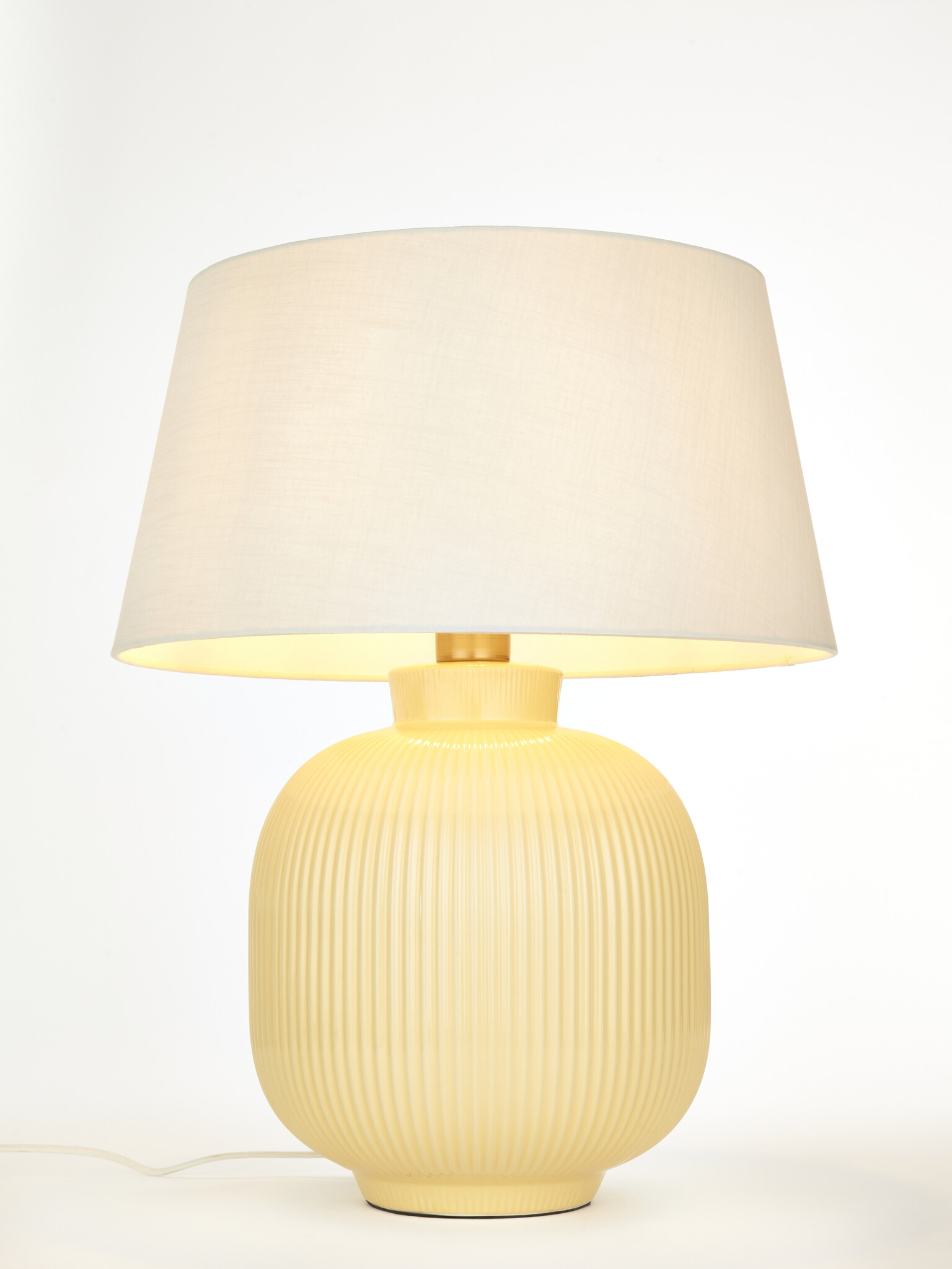 Country RIB Table Lamp - Buttermilk - The Factory Shop - Poole Lighting