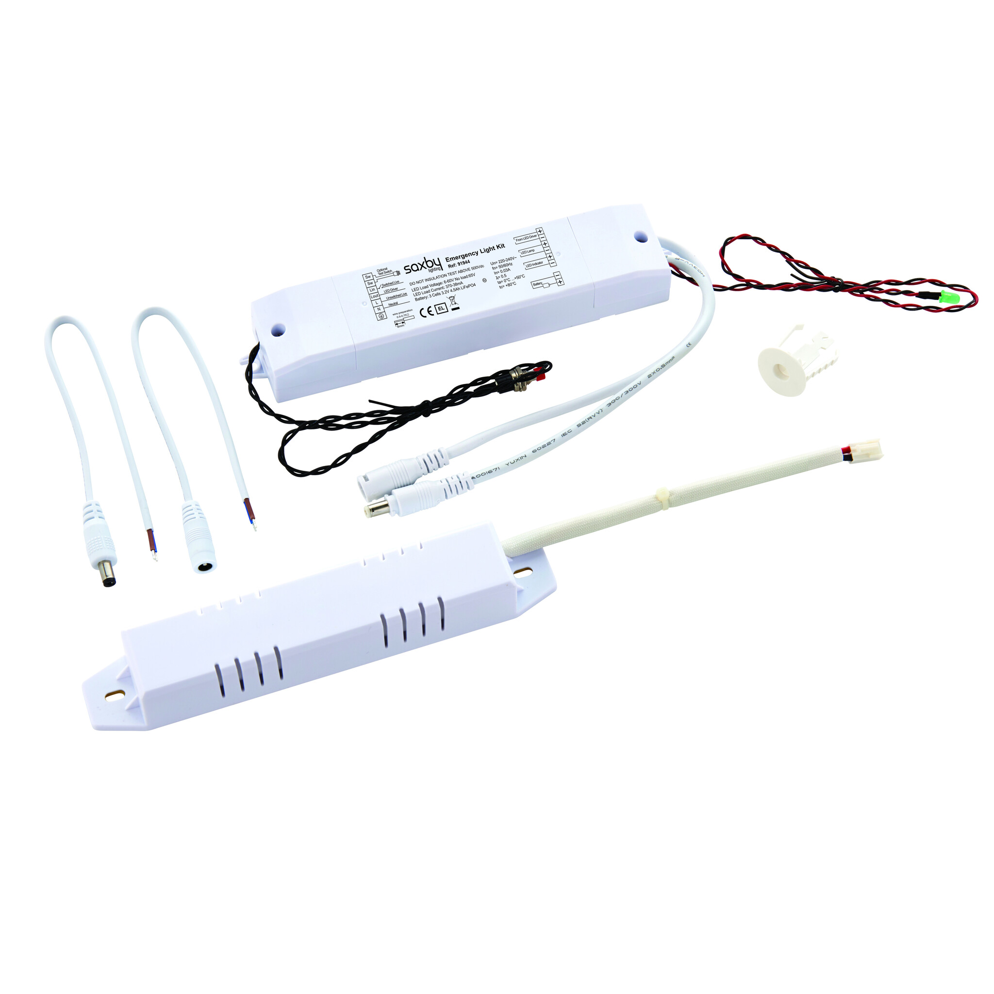 Emergency LED conversion kit self Test EMST accessory - gloss white pc ...