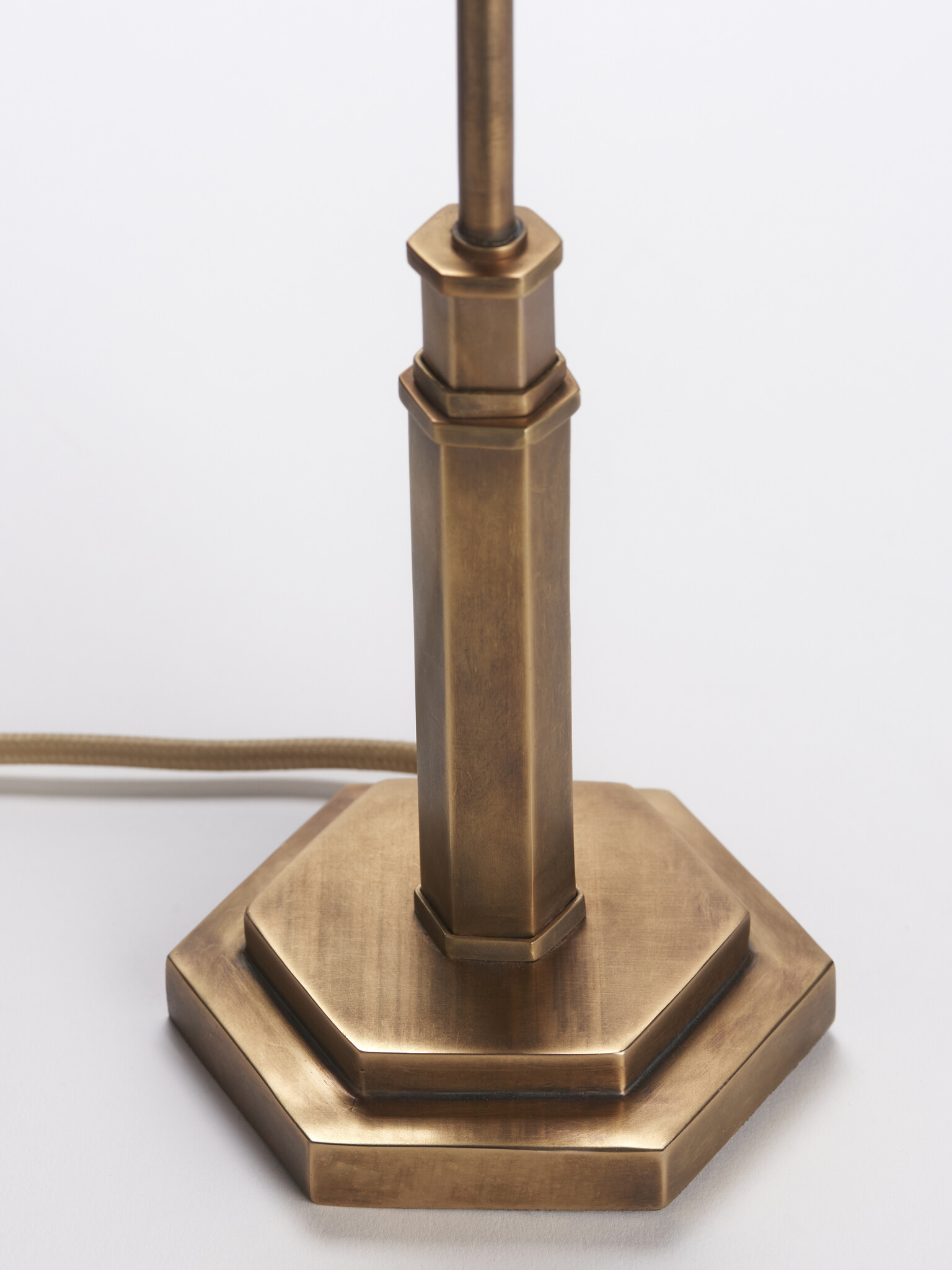 Hex lamp base, brass - The Factory Shop - Poole Lighting