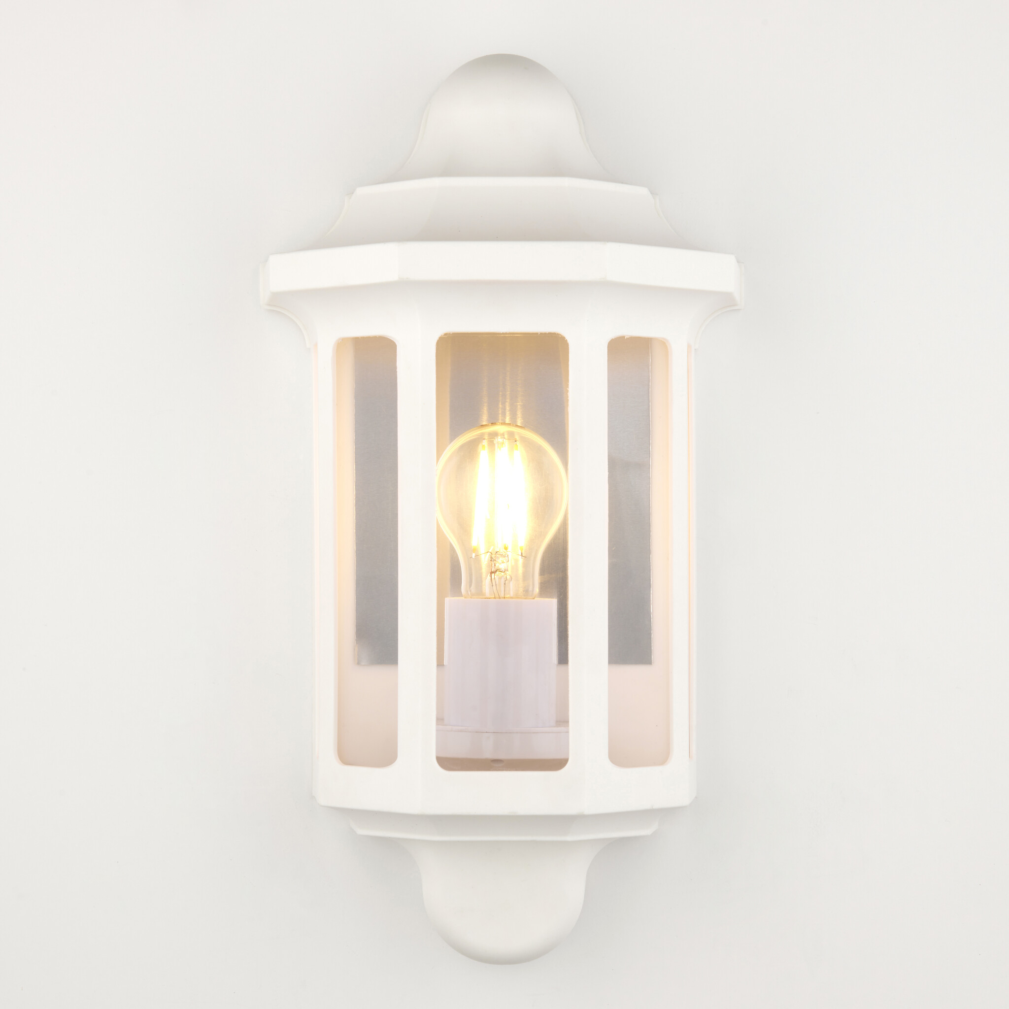 LAP half lantern wall light White - The Factory Shop - Poole Lighting