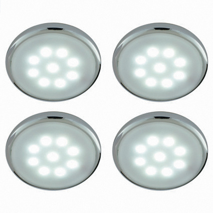 LAP LED Disk Downlights Kit White 4pk - The Factory Shop - Poole Lighting