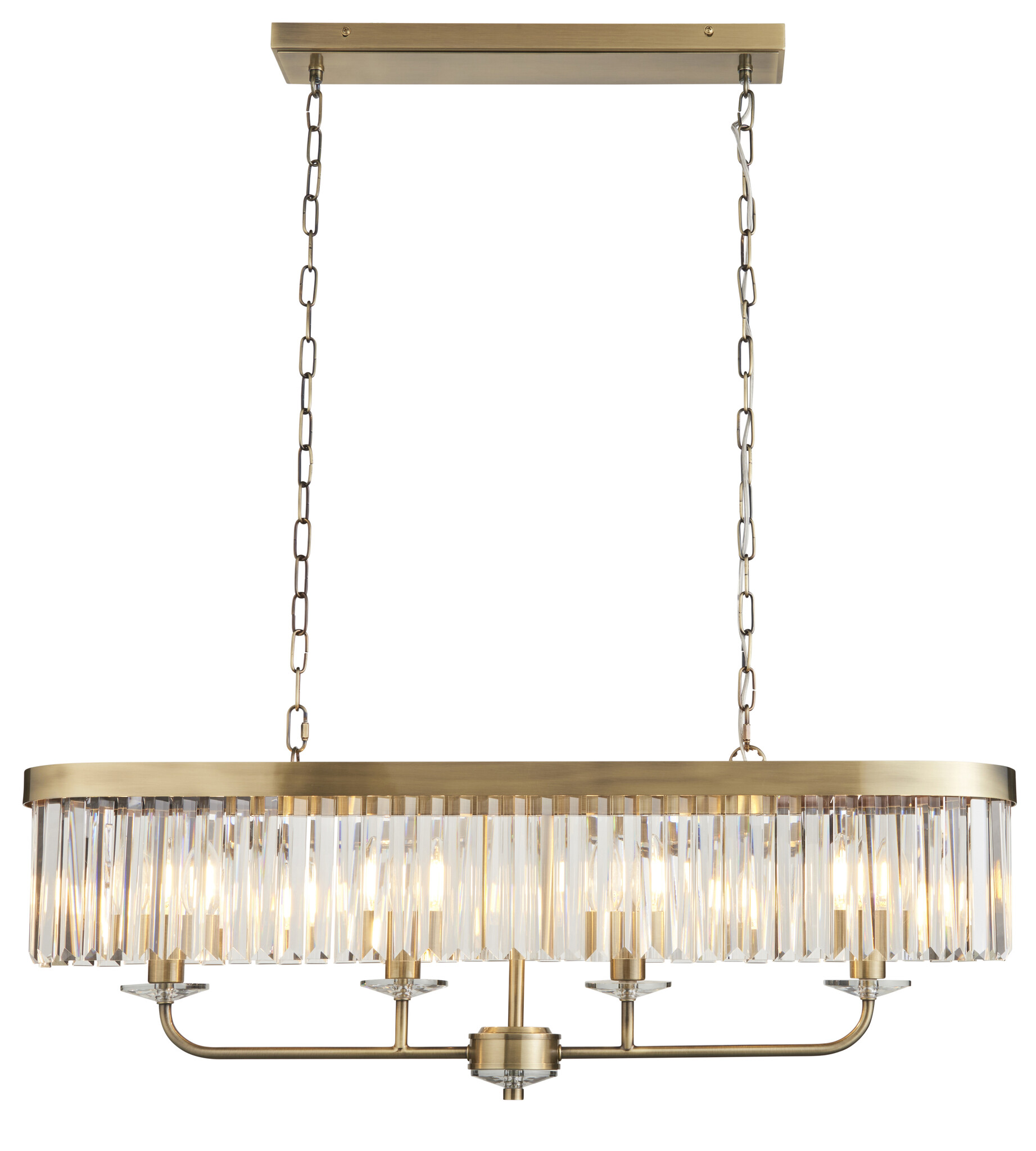 Chesterfield 4lt Linear Pendant - Ant. Brass - The Factory Shop - Poole ...