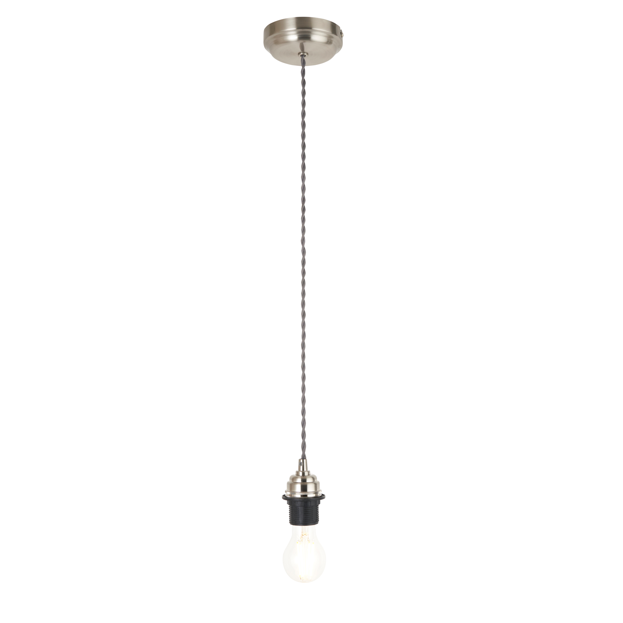 Contemporary Cable Set Brushed Chrome - The Factory Shop - Poole Lighting
