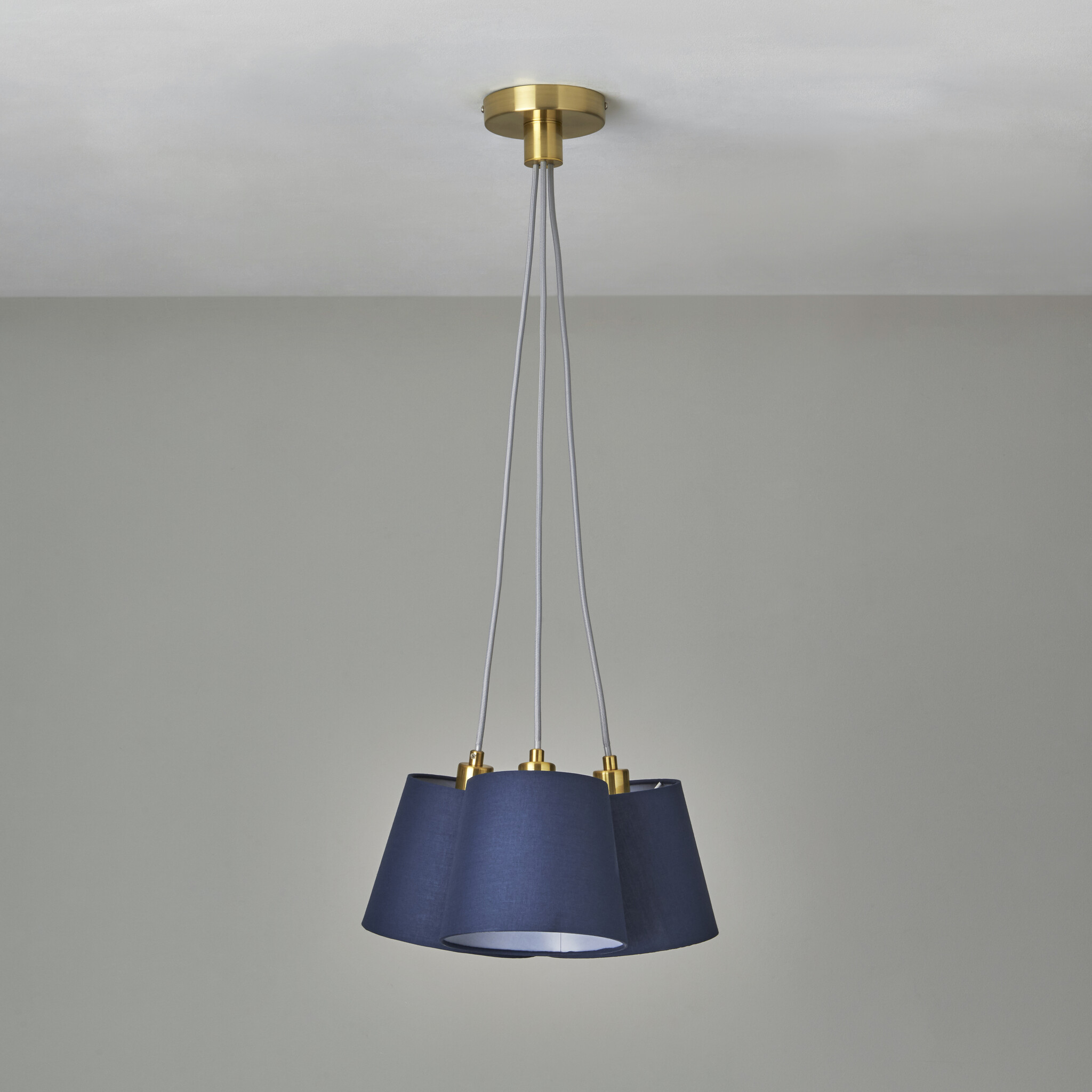 Preston 3lt Cluster Navy - The Factory Shop - Poole Lighting