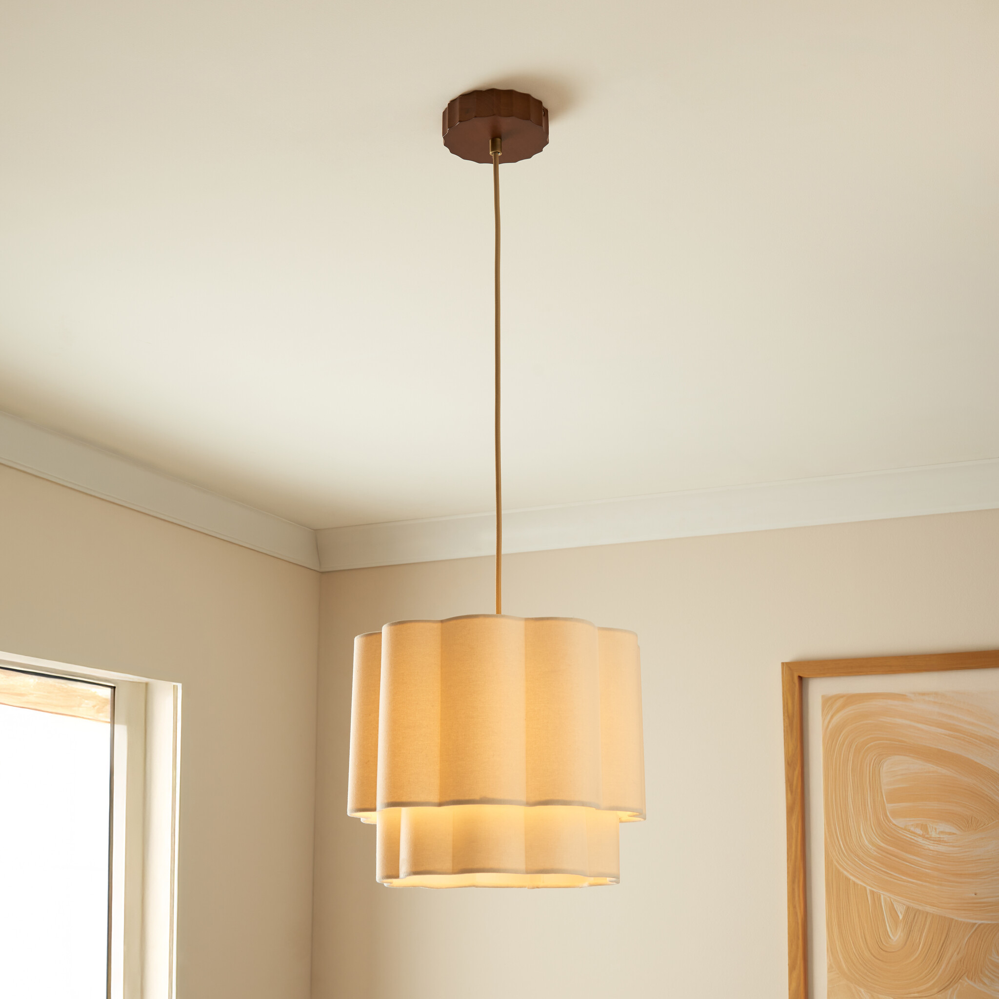 Organic Shape Ceiling Fitting 30cm Natural - The Factory Shop - Poole ...