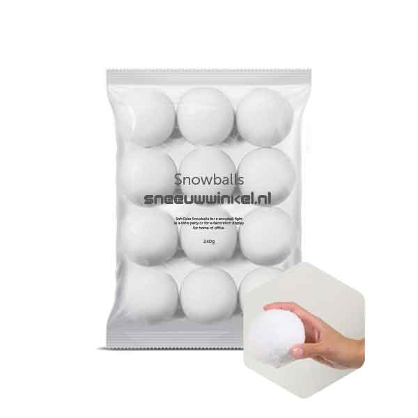 Soft snowballs to throw or for decoration - Sneeuwwinkel.nl