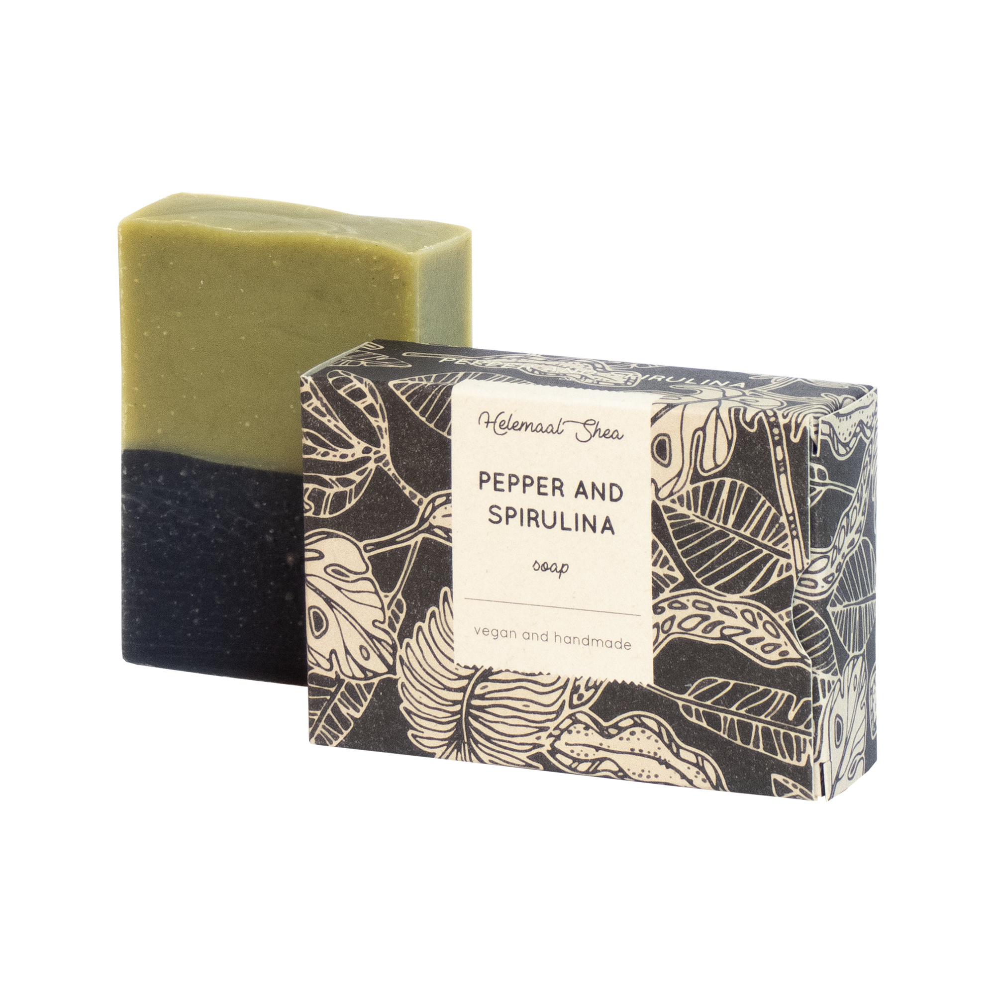 Pepper & Spirulina soap - HelemaalShea