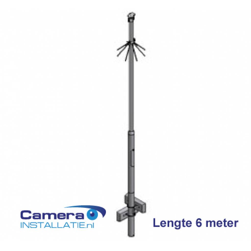 Camera Paal/Mast 6Meter - CameraBewaking & Bewakingscamera - Specialist